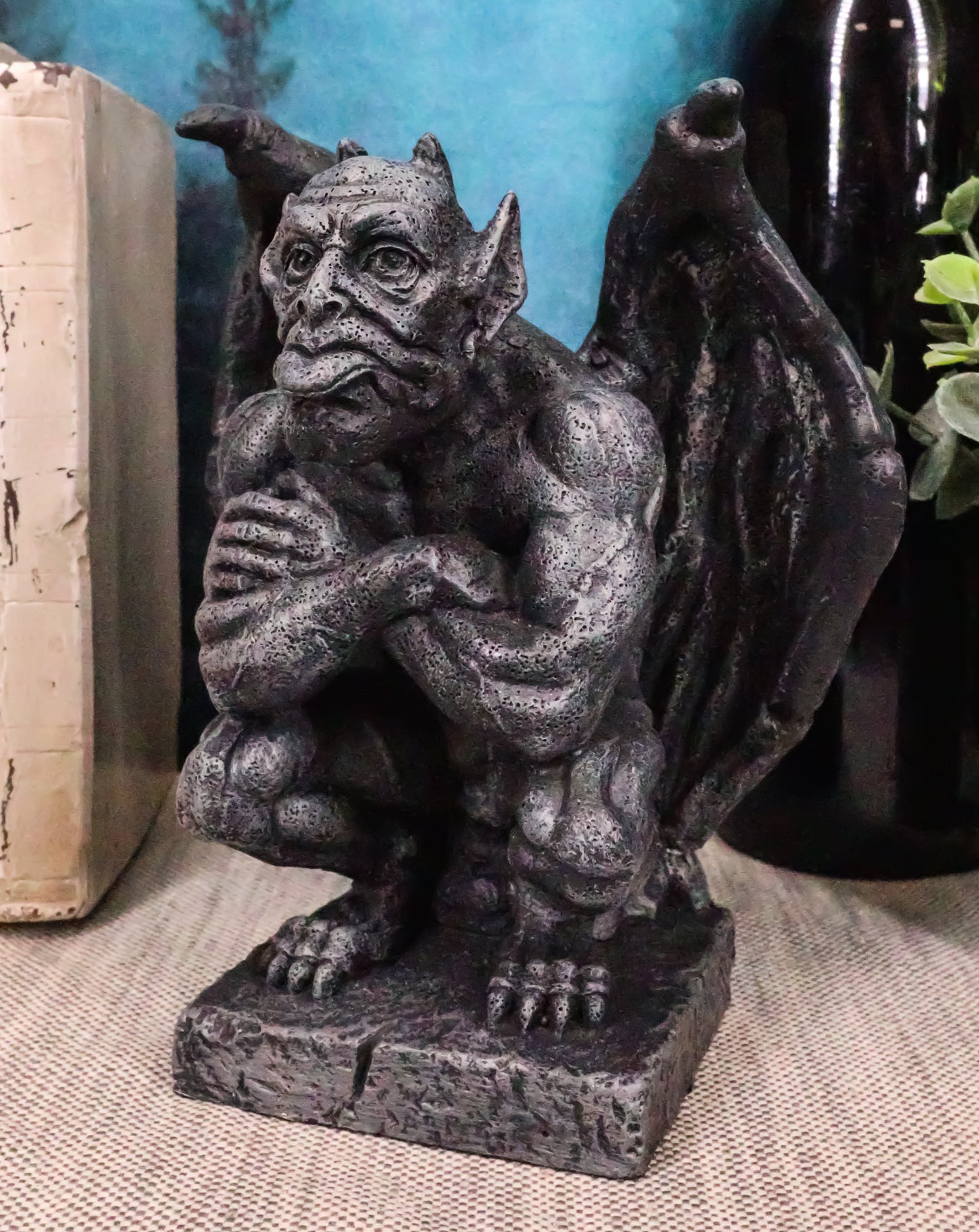 Winged Night Watchman Gothic Troll Deimos Gargoyle Statue 6.5"Tall Fig ...