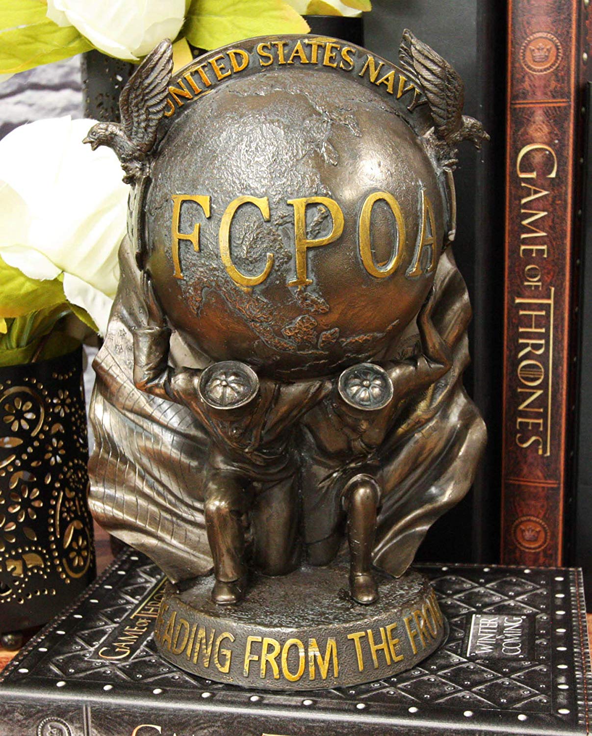 Ebros FCPOA United States Navy Sailors Bearing Globe Insignia Sculptur ...