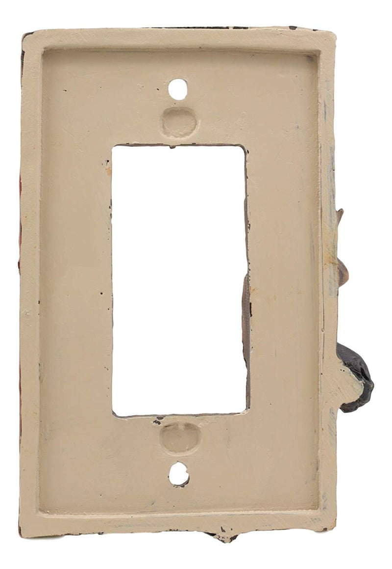 Rustic Western Pine Stag Elk Moose Single Gang Rocker Switch Plate Cov ...