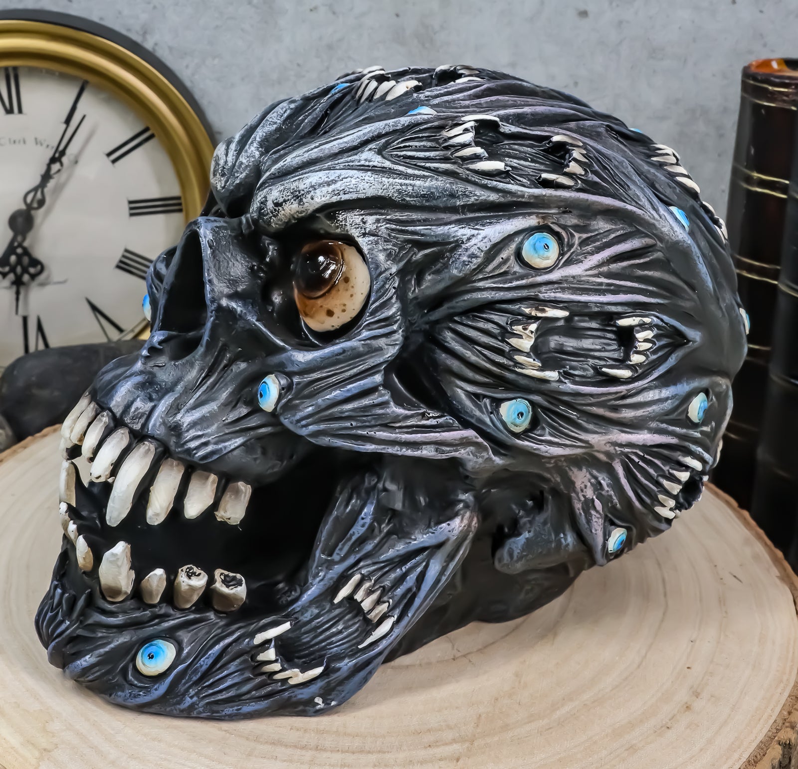 Ebros Demonic Alien Evil Eyes and Fangs Morphing Vampire Skull Ossuary ...