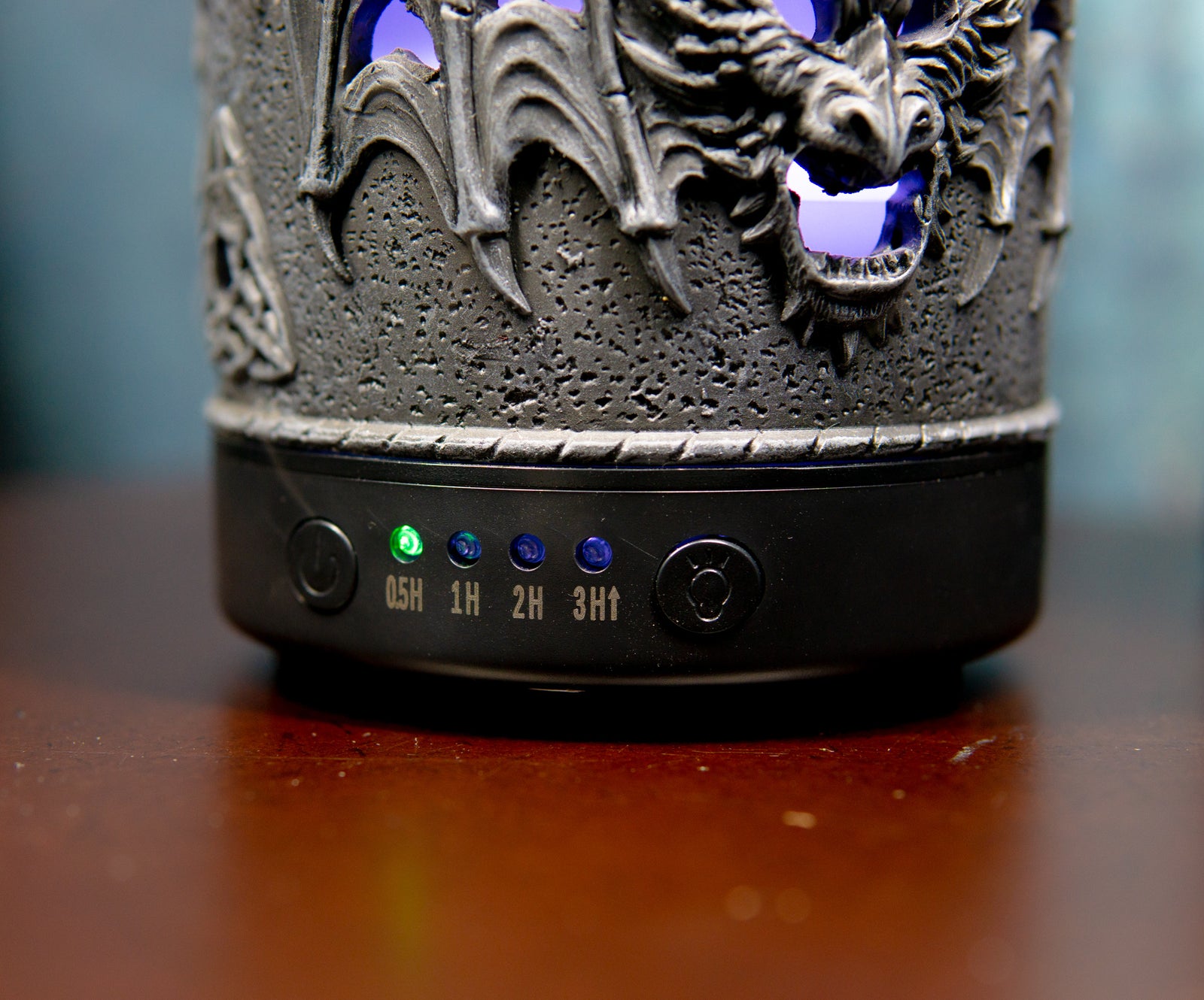 Ebros Celtic Knotwork Winged Dragon Skull Oil Diffuser With Colorful L ...