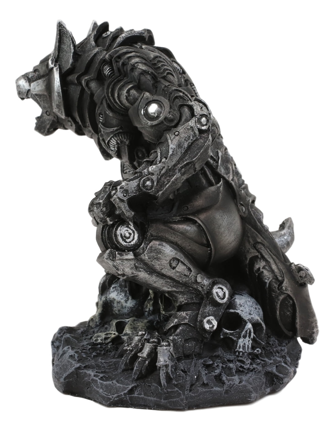 Steampunk Robotic Werewolf Crushing Skull Statue Lycan Cyborg Wolf Fig ...