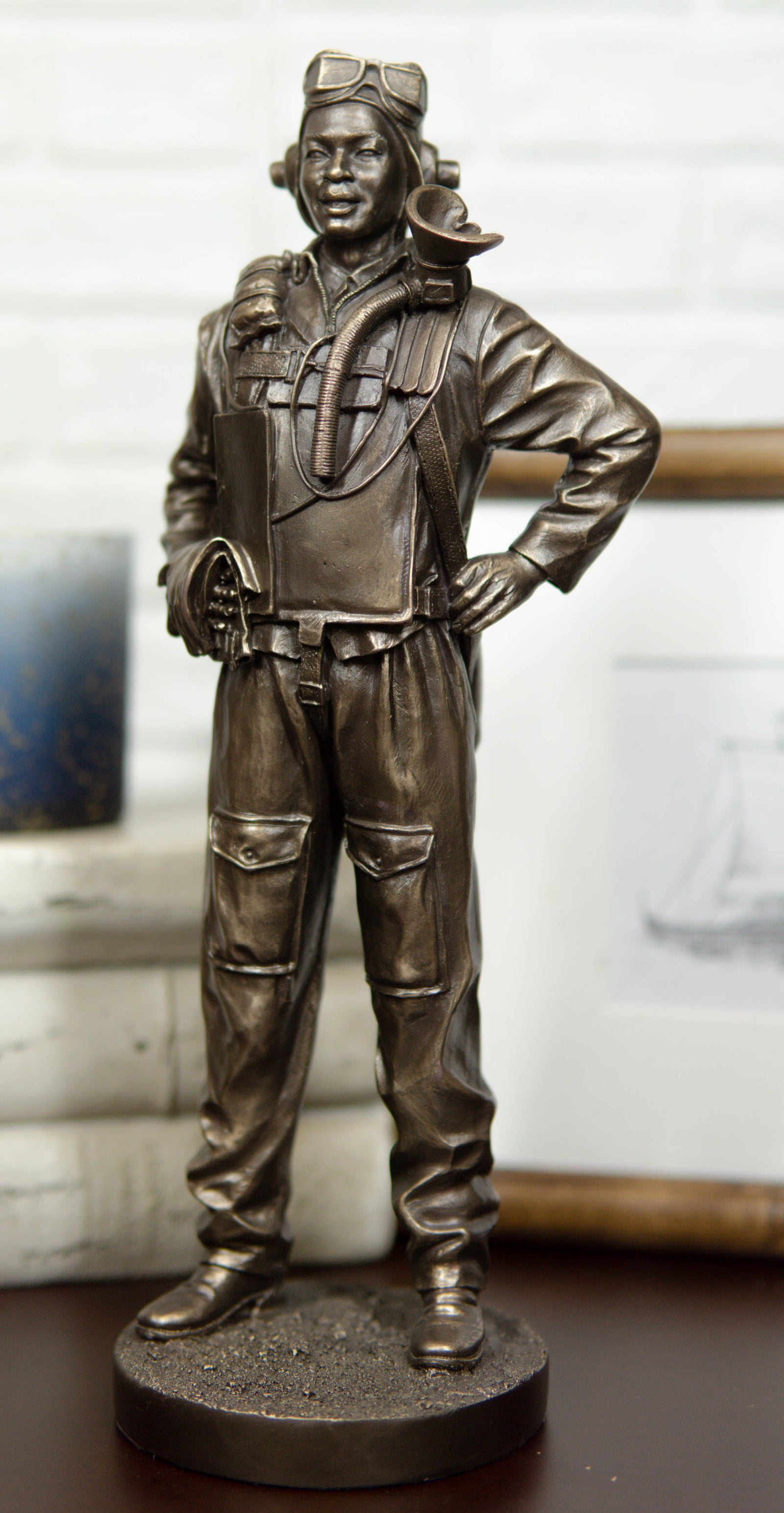 World War II Airman Aircraft Carrier Fighter Jet Pilot Statue Battle O ...