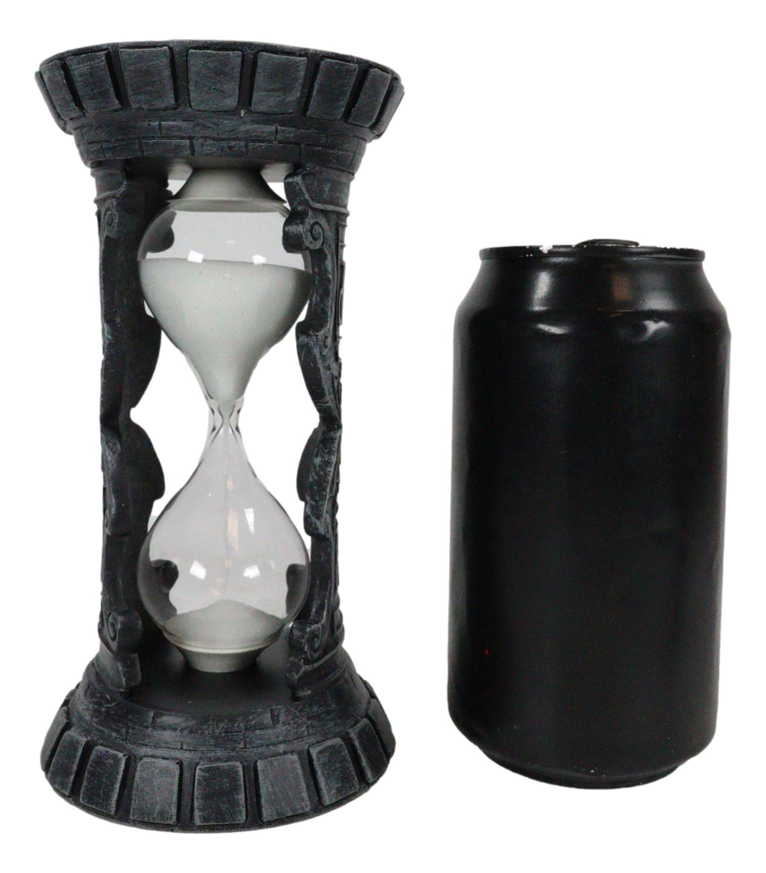 Gothic Pentagram Wicca Circle RIP Bats And Skulls Faux Stone Sand Time ...