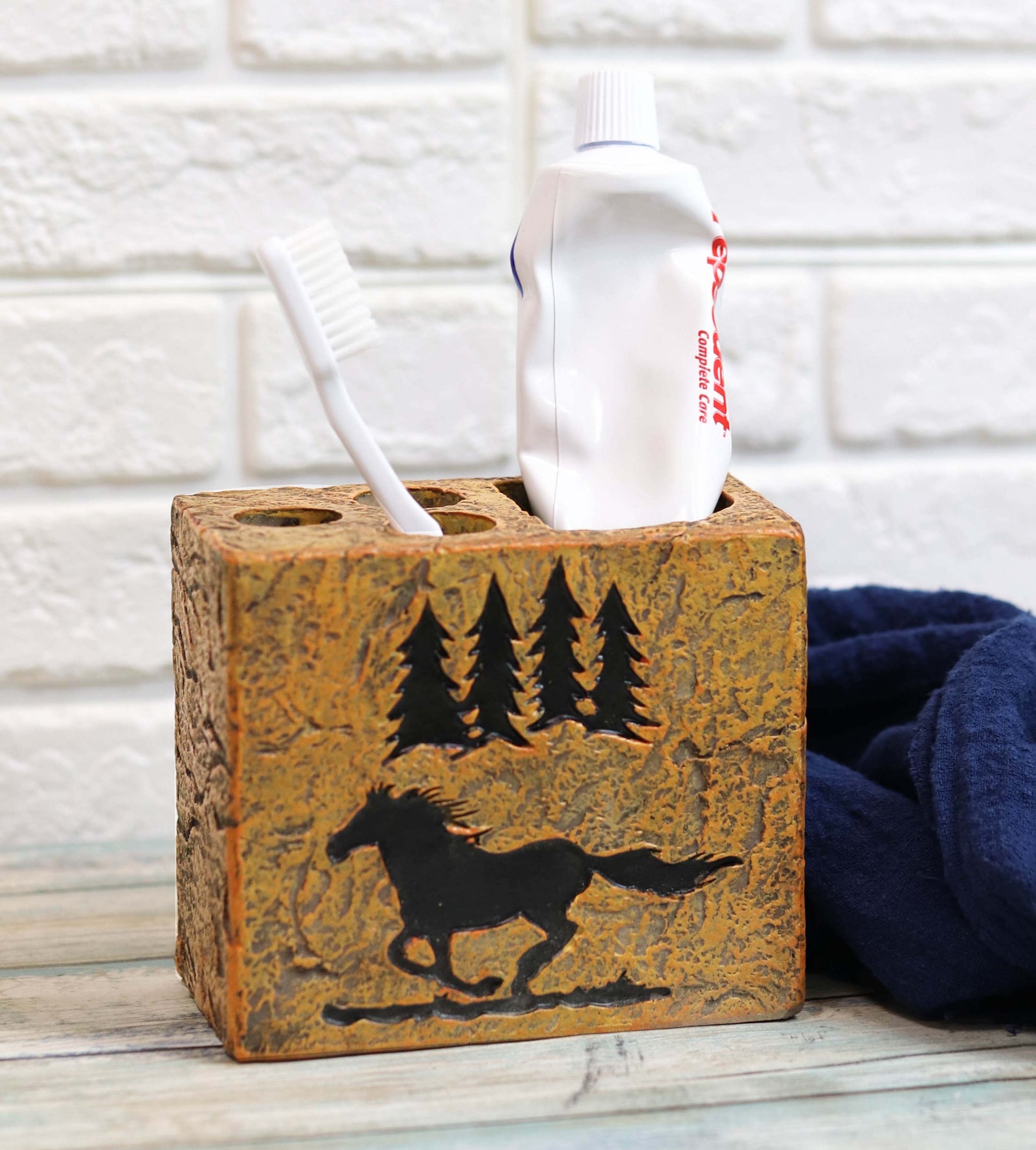 Ebros Gift Rustic Western Mustang Horse Pine Trees Silhouette ...
