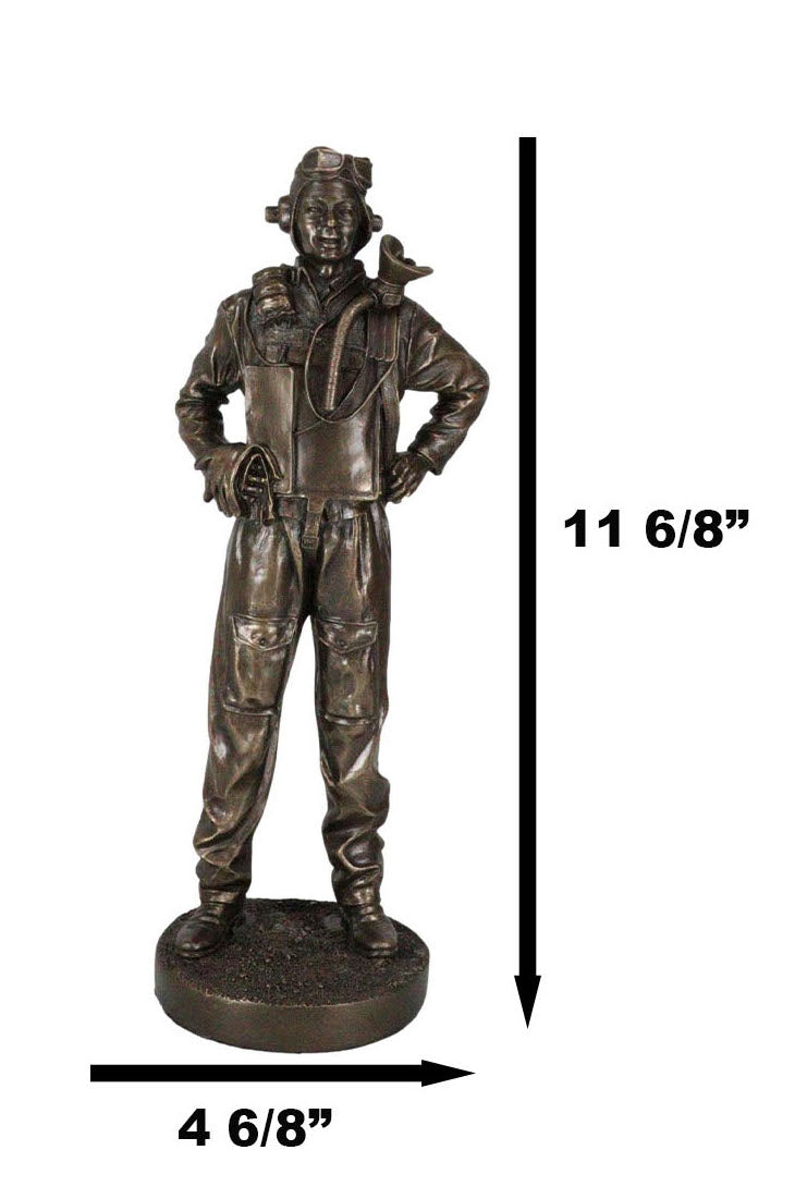 World War II Airman Aircraft Carrier Fighter Jet Pilot Statue Battle O ...