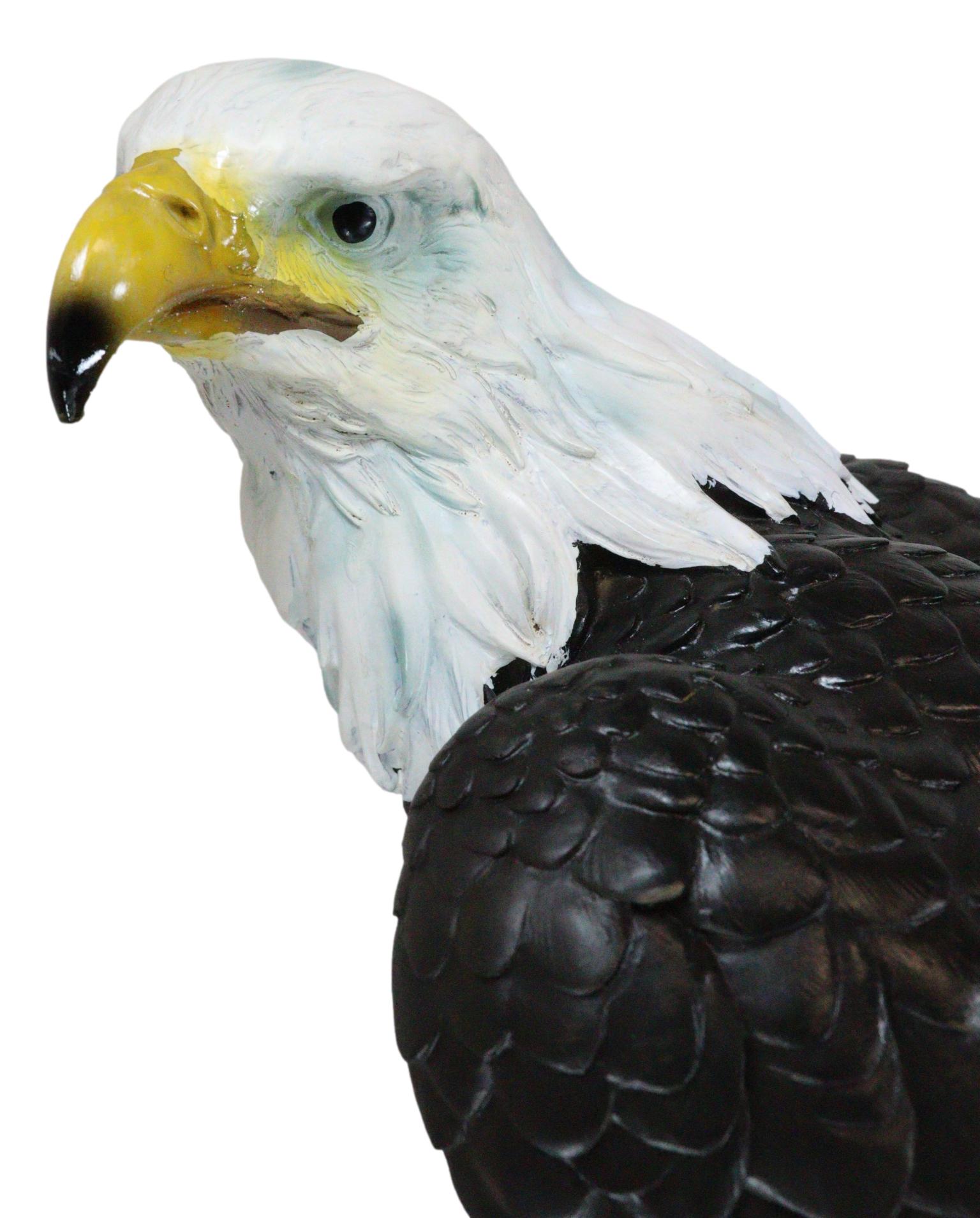 Pack of 2 Large 20"H Lifelike Patriotic American Bald Eagle On Rock Fi ...