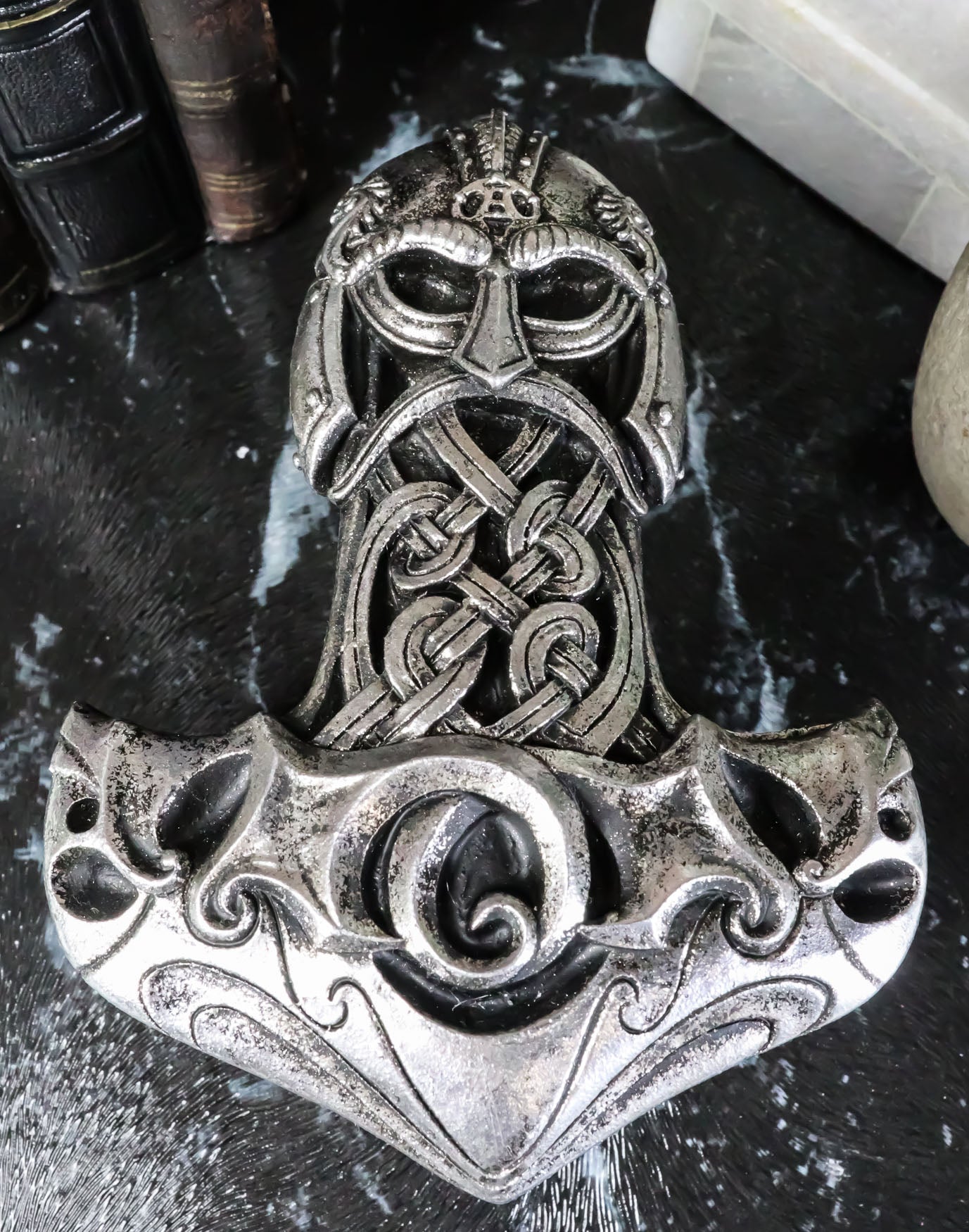 Norse Runes Coat of Arms Heraldry Thor Hammer Mjolnir Decorative Jewel ...