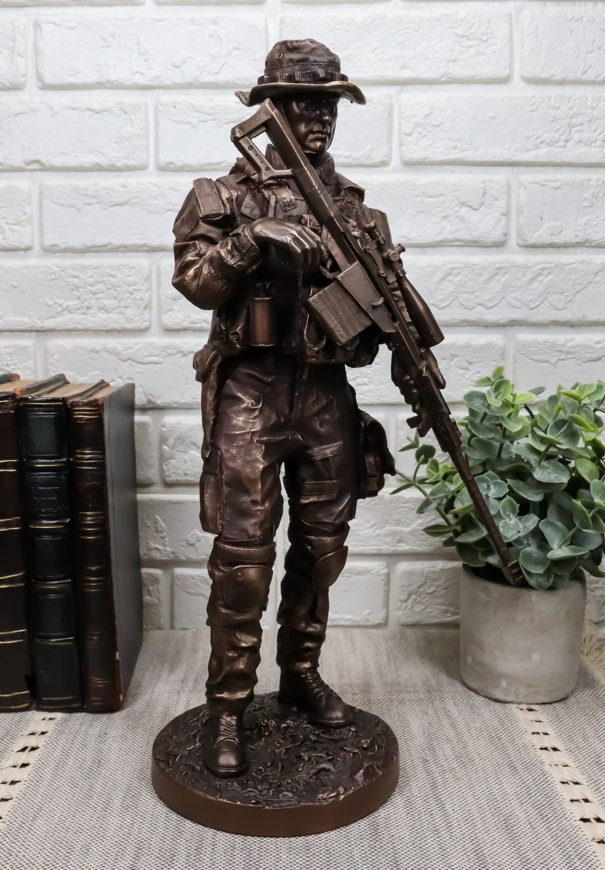 Large Modern Military Marine Sniper Soldier Statue 13"Tall Marksman Ta ...