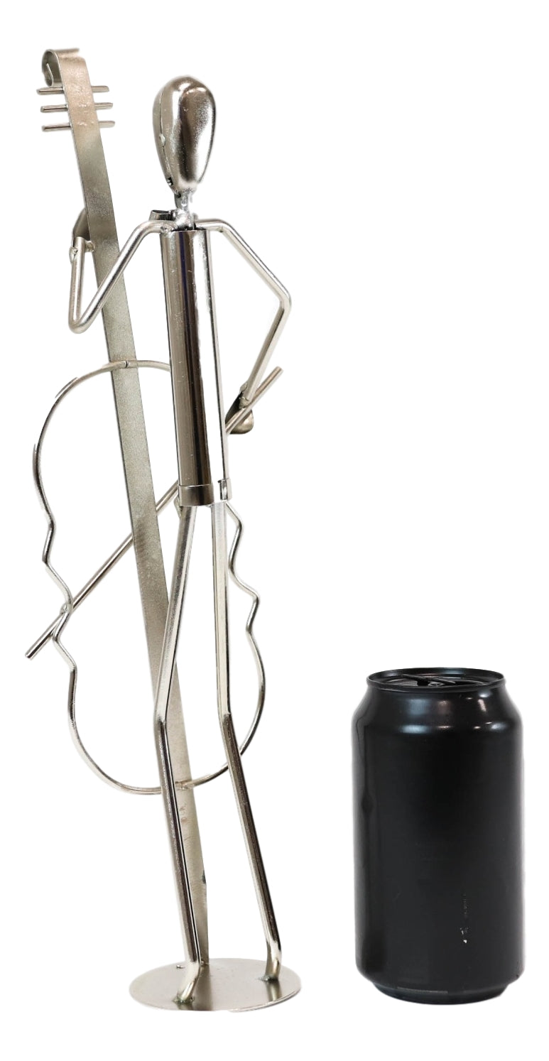 Decorative Hand Made Recycled Metal Cello Instrument Player Musician S ...