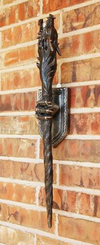 Ebros Set of 2 Left & Right Medieval Dragon Head Scepter Color Changin ...