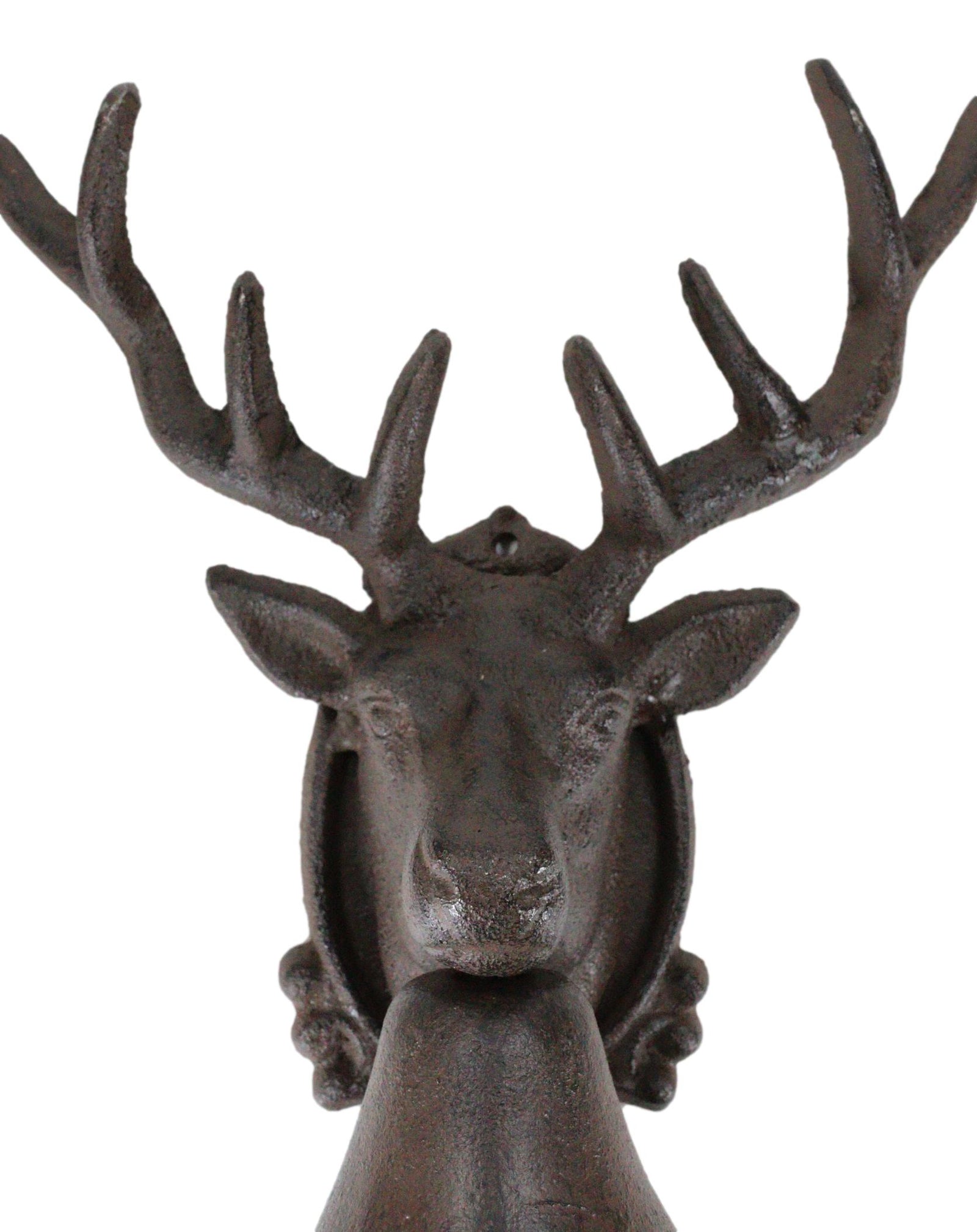 Cast Iron Rustic Vintage Western Buck Stag Deer Antlers Wall Dinner Ya ...