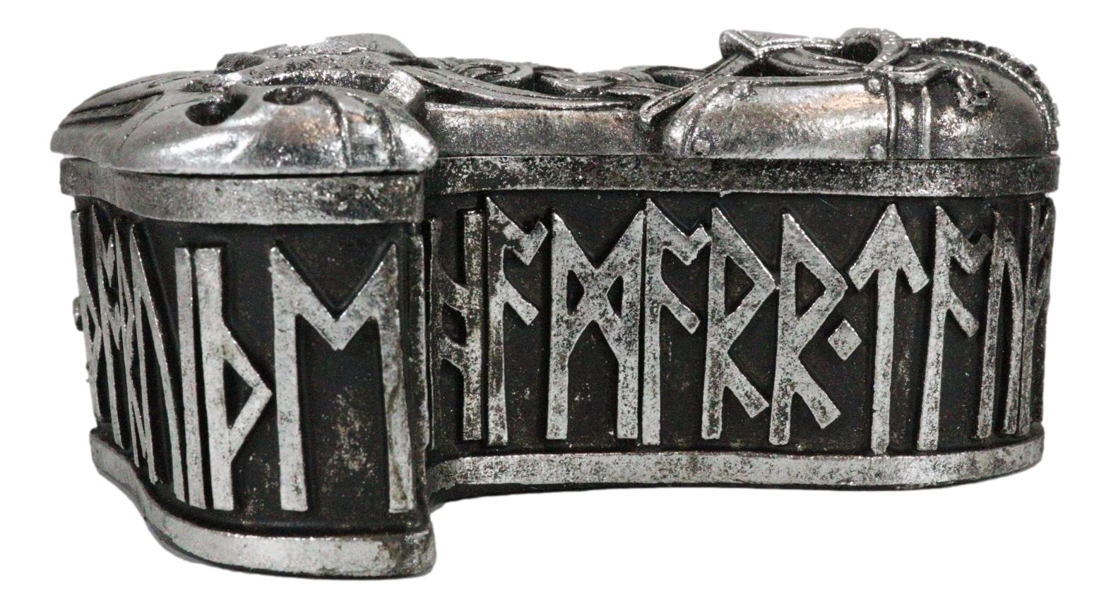 Norse Runes Coat of Arms Heraldry Thor Hammer Mjolnir Decorative Jewel ...