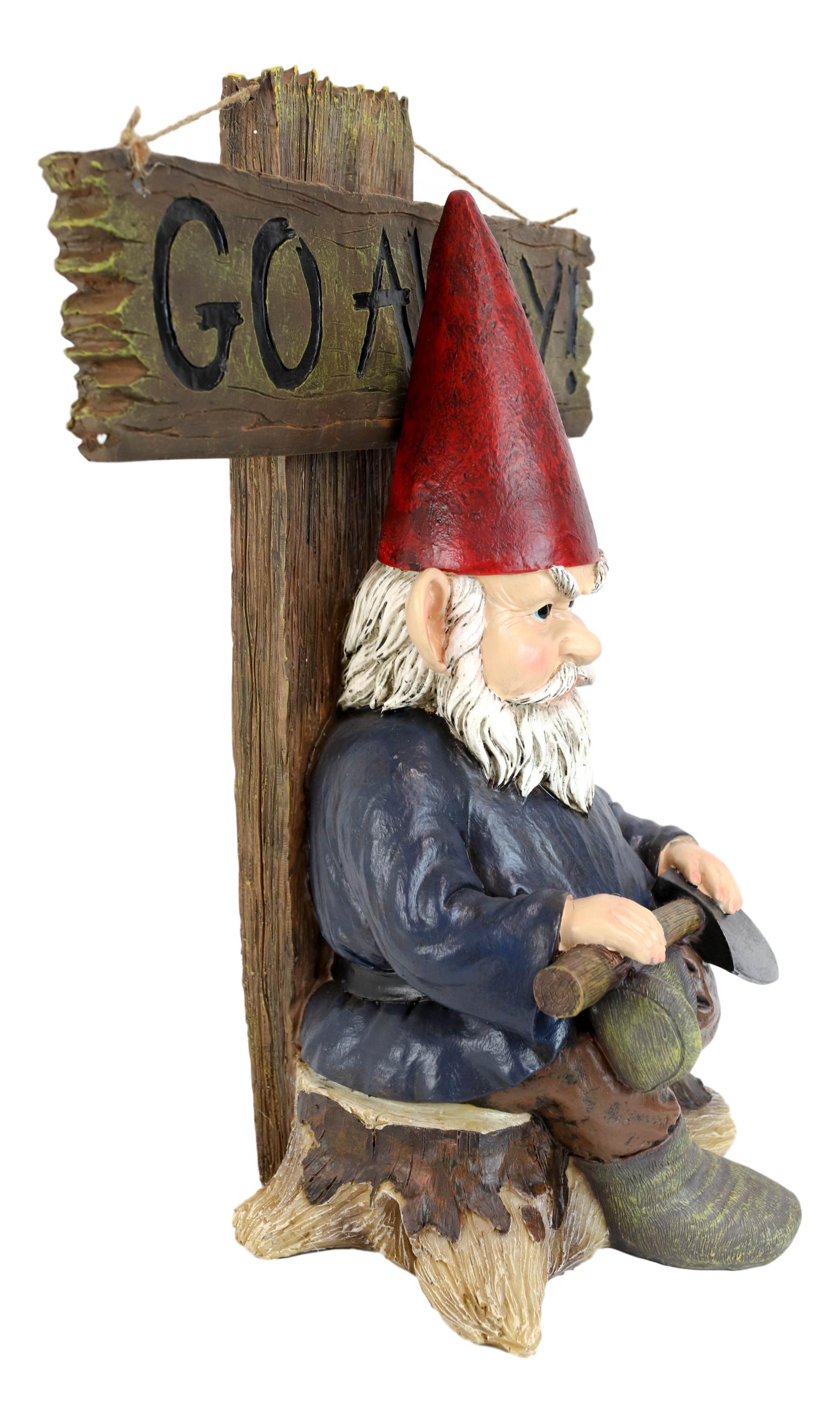 Ebros Grinchy Rude Angry Gnome With Axe Welcome Statue Home Greeter Un ...