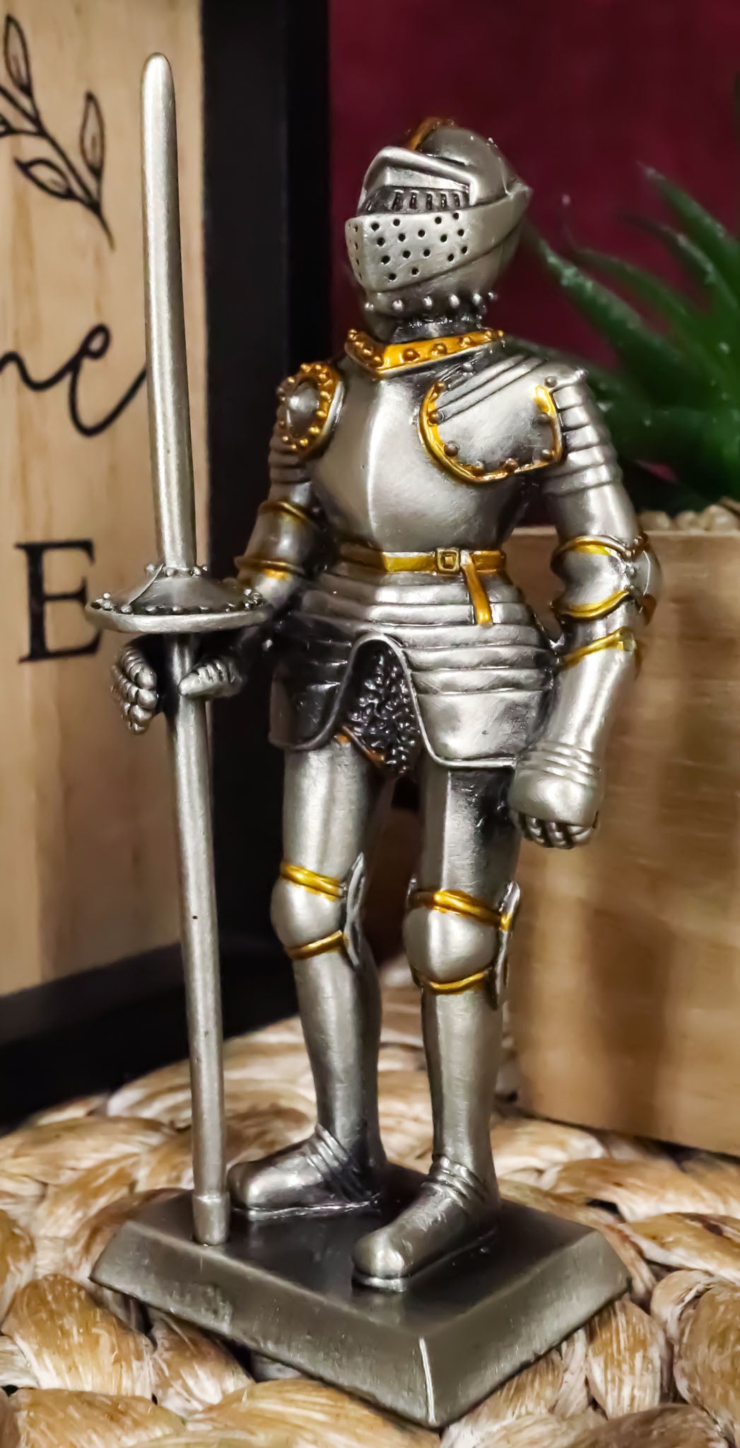 Ebros Pewter English Knight Statue 4" H Medieval Suit Of Armor Knight ...