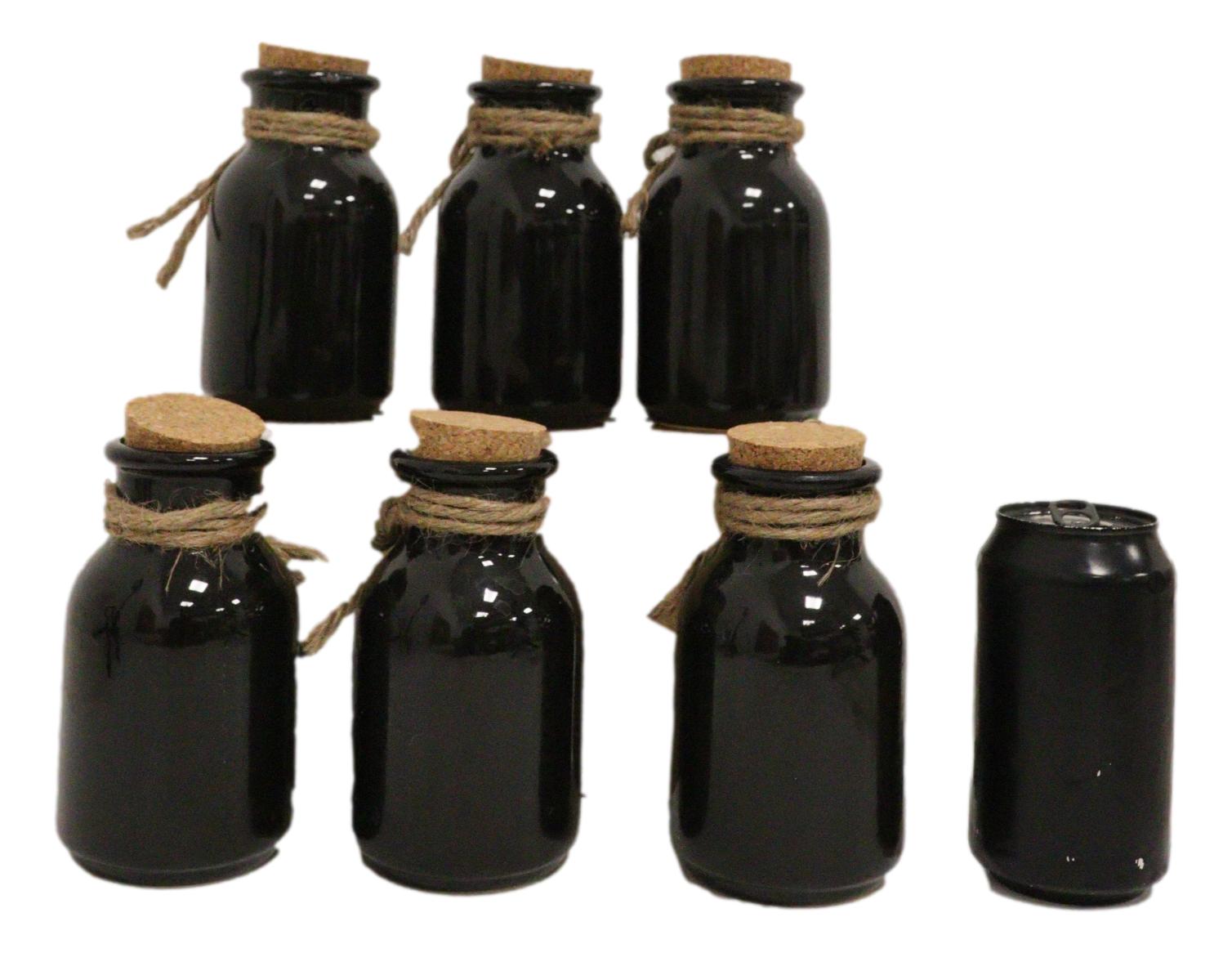 Pack Of 6 Ceramic Magic Voodoo Apothecary Mad Doctor Potion Bottles Pr ...