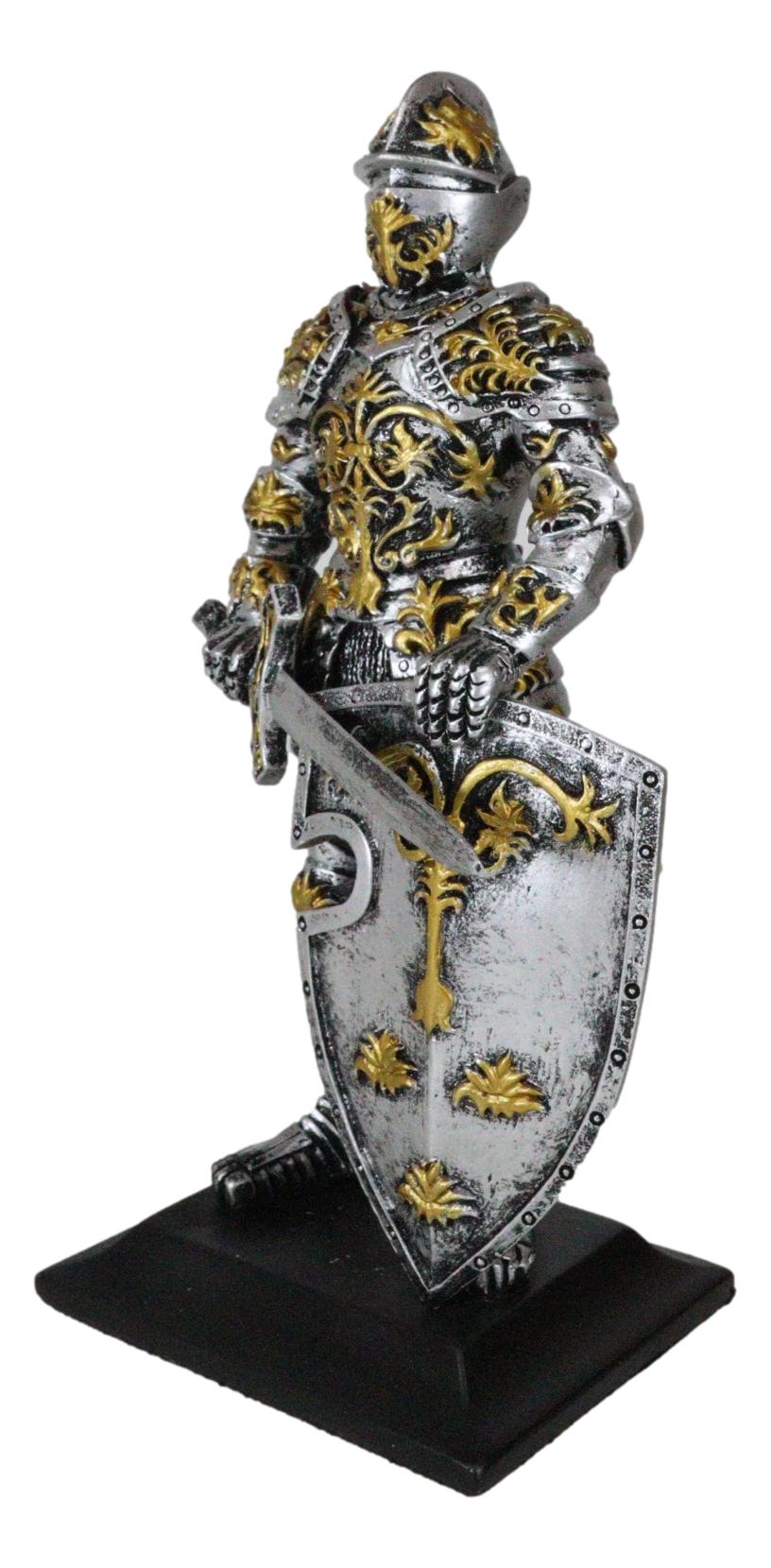 Medieval Swordsman Roccoco Italian Knight Figurine 8" Suit of Armor Co ...