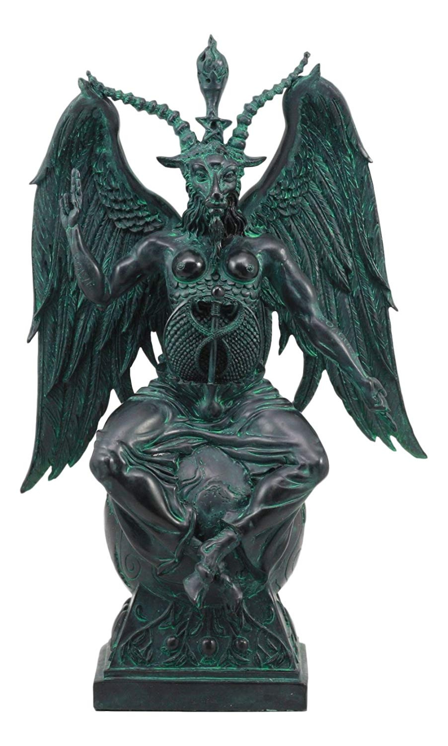 15"H Baphomet Sabbatic Goat Idol Occultic Statue Figurine Maxine Mille ...