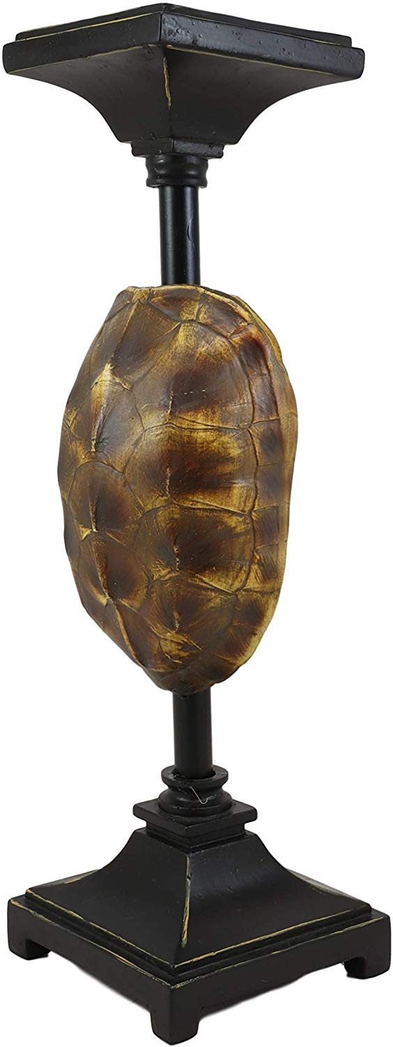 Ebros Large Nautical Reptile Tortoise Turtle Shell Pillar Candle Holde ...
