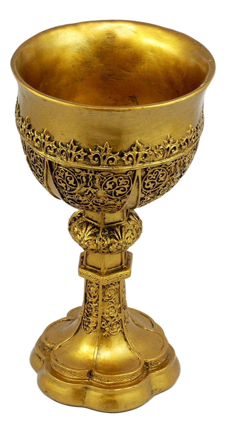 Ebros Merlin's Holy Grail The Golden Cup Of Life Chalice Ceremonial Cu ...
