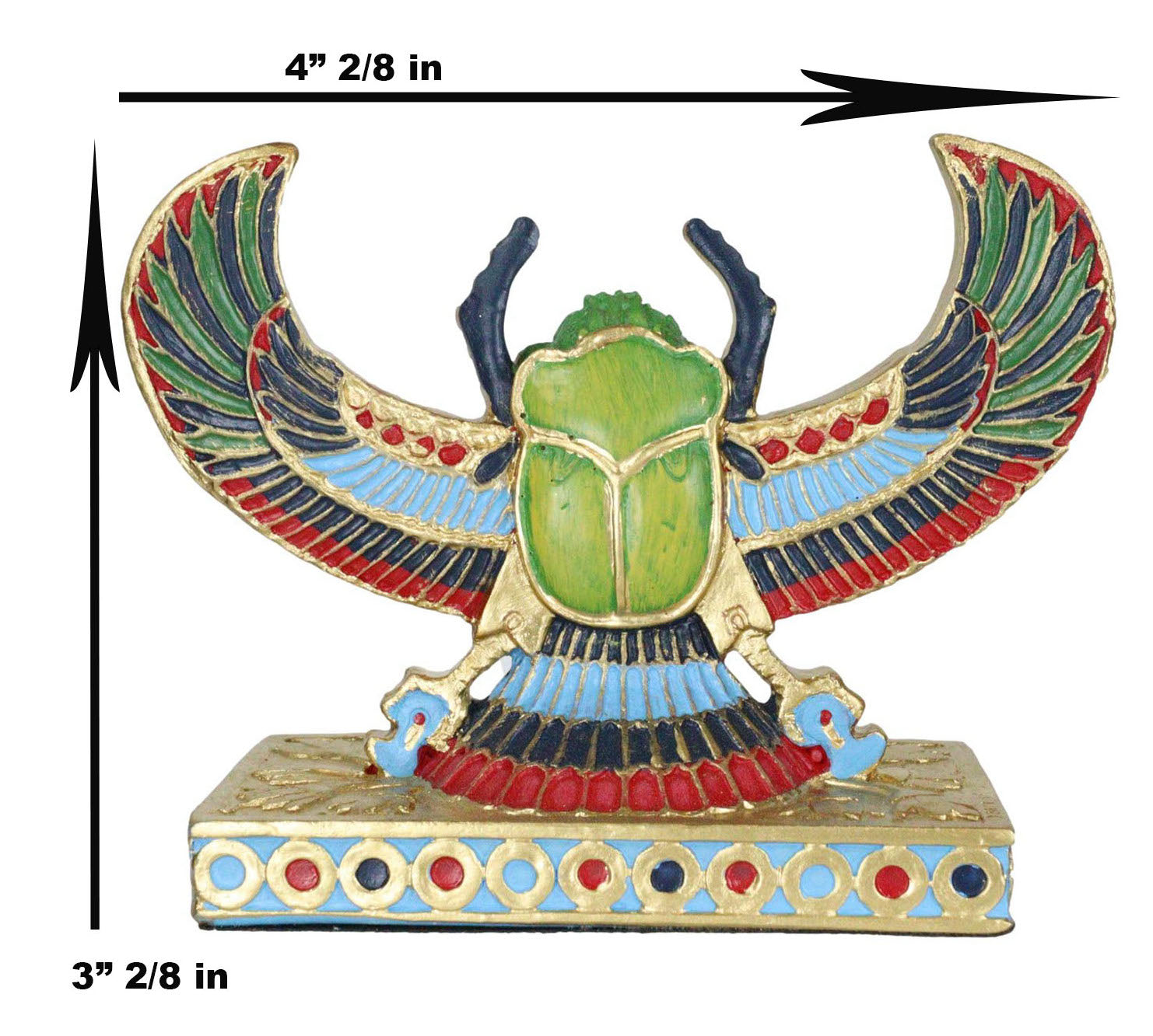 Egyptian Beautiful Golden Winged Scarab Amulet Ankh Symbol of Rebirth ...
