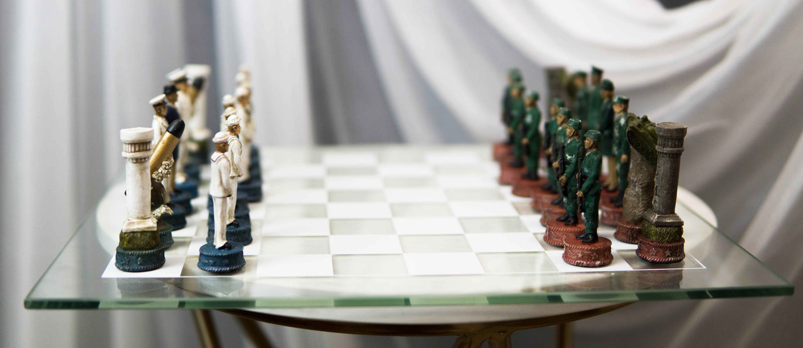 American Military US Army Soldiers VS Navy Sailors Colorful Chess Set ...