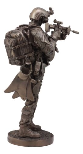Large Modern Warfare Covert Operation Navy Seal Commando Statue Night ...