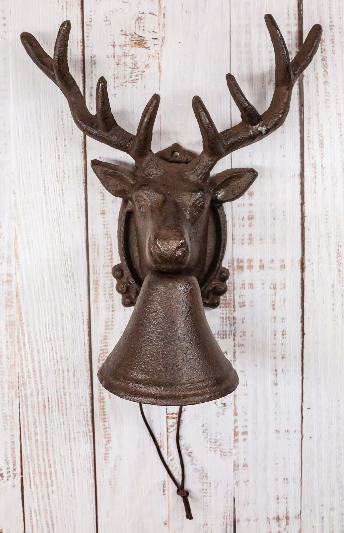 Cast Iron Rustic Vintage Western Buck Stag Deer Antlers Wall Dinner Ya ...