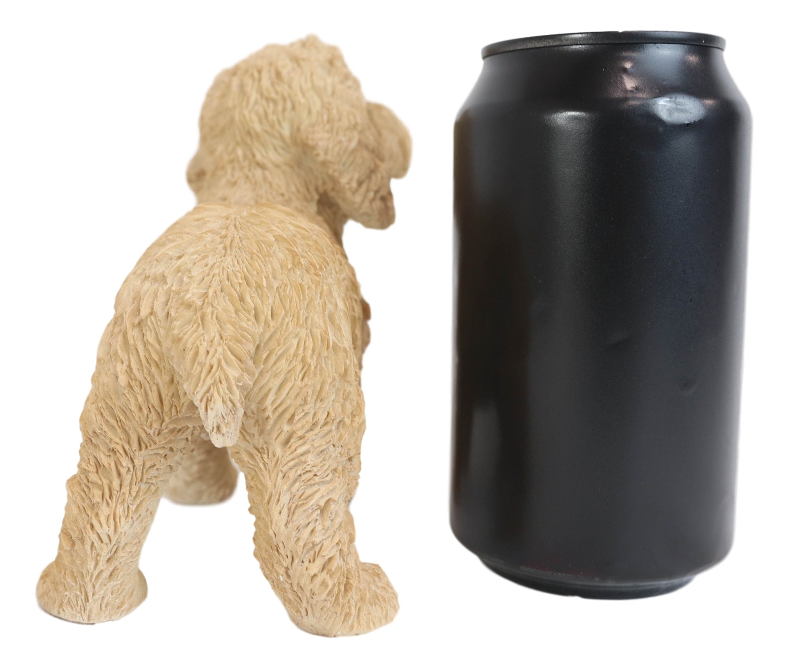 Lifelike Realistic Smiling Labradoodle Puppy Dog Figurine With Glass E ...