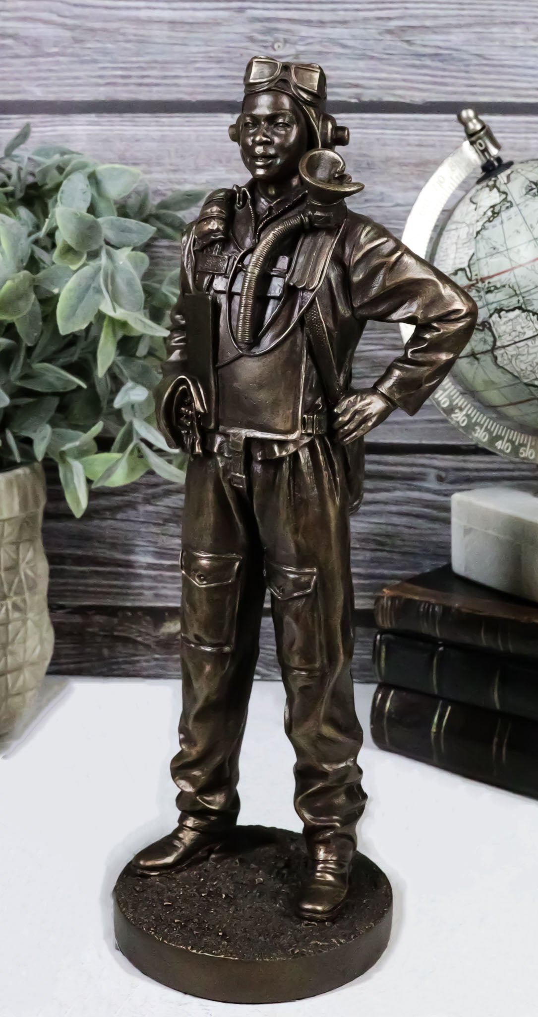 World War II Airman Aircraft Carrier Fighter Jet Pilot Statue Battle O ...