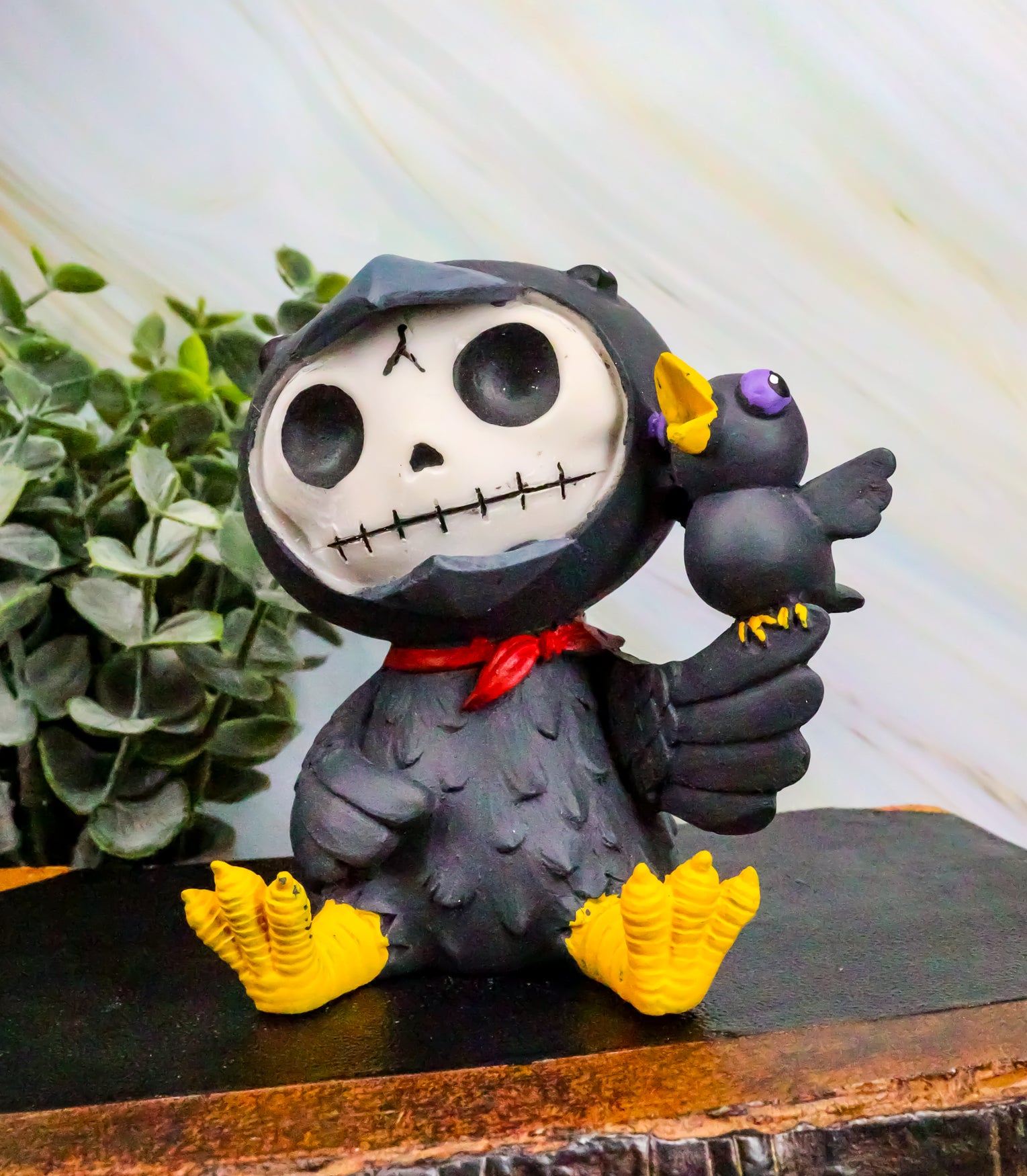 Large Furrybones Raven Suit Leopold Skeleton Statue 3.5"H Raven Crow F ...
