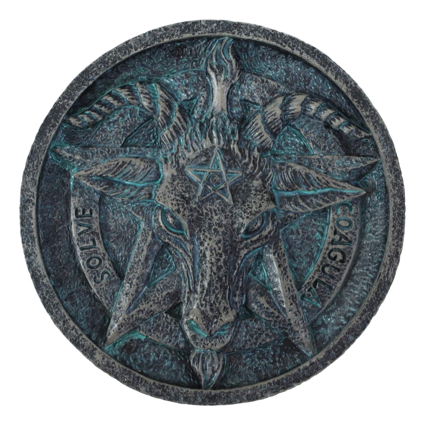 6"Tall Sabbatic Goat Idol Baphomet Skull Medallion Sand Timer Figurine ...