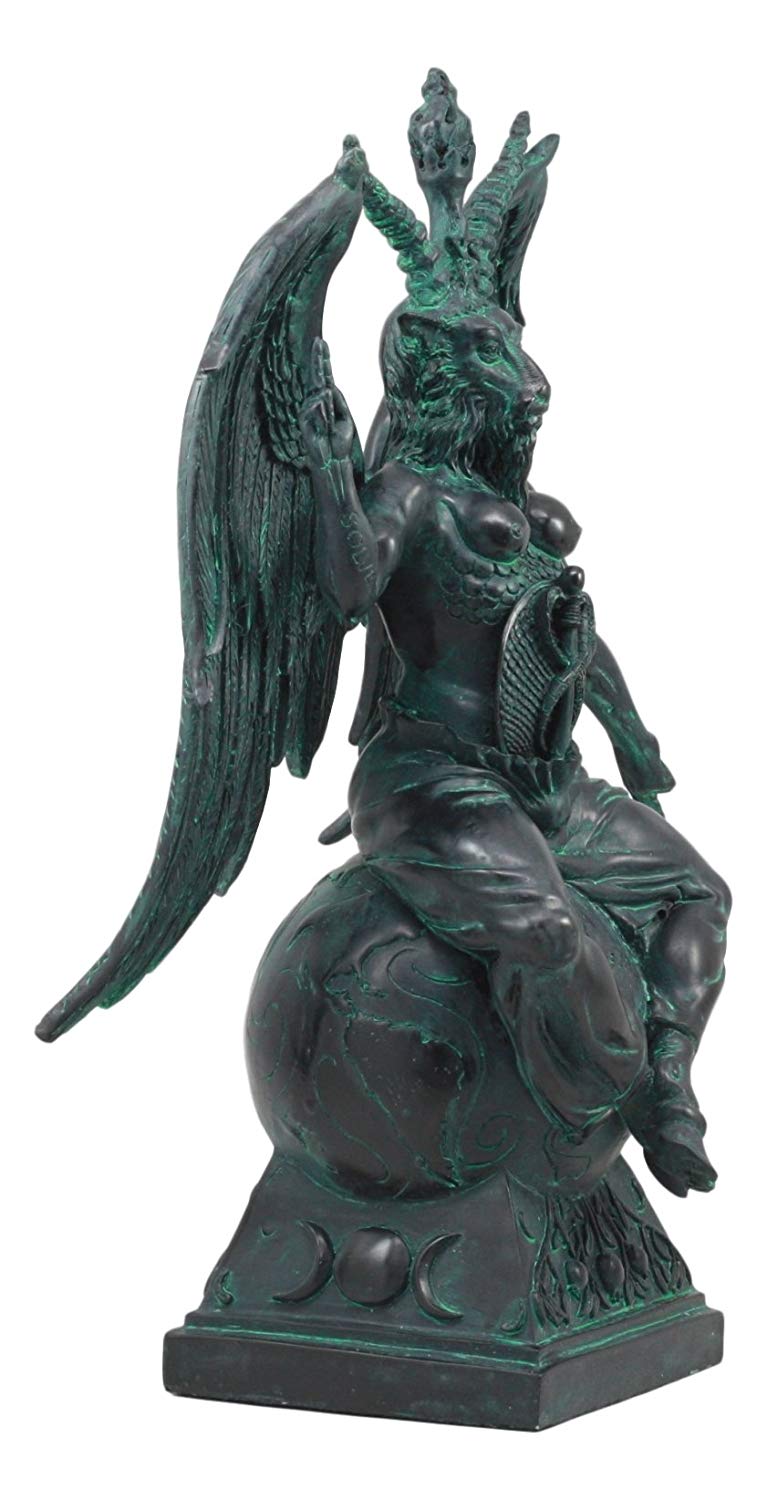 15"H Baphomet Sabbatic Goat Idol Occultic Statue Figurine Maxine Mille ...