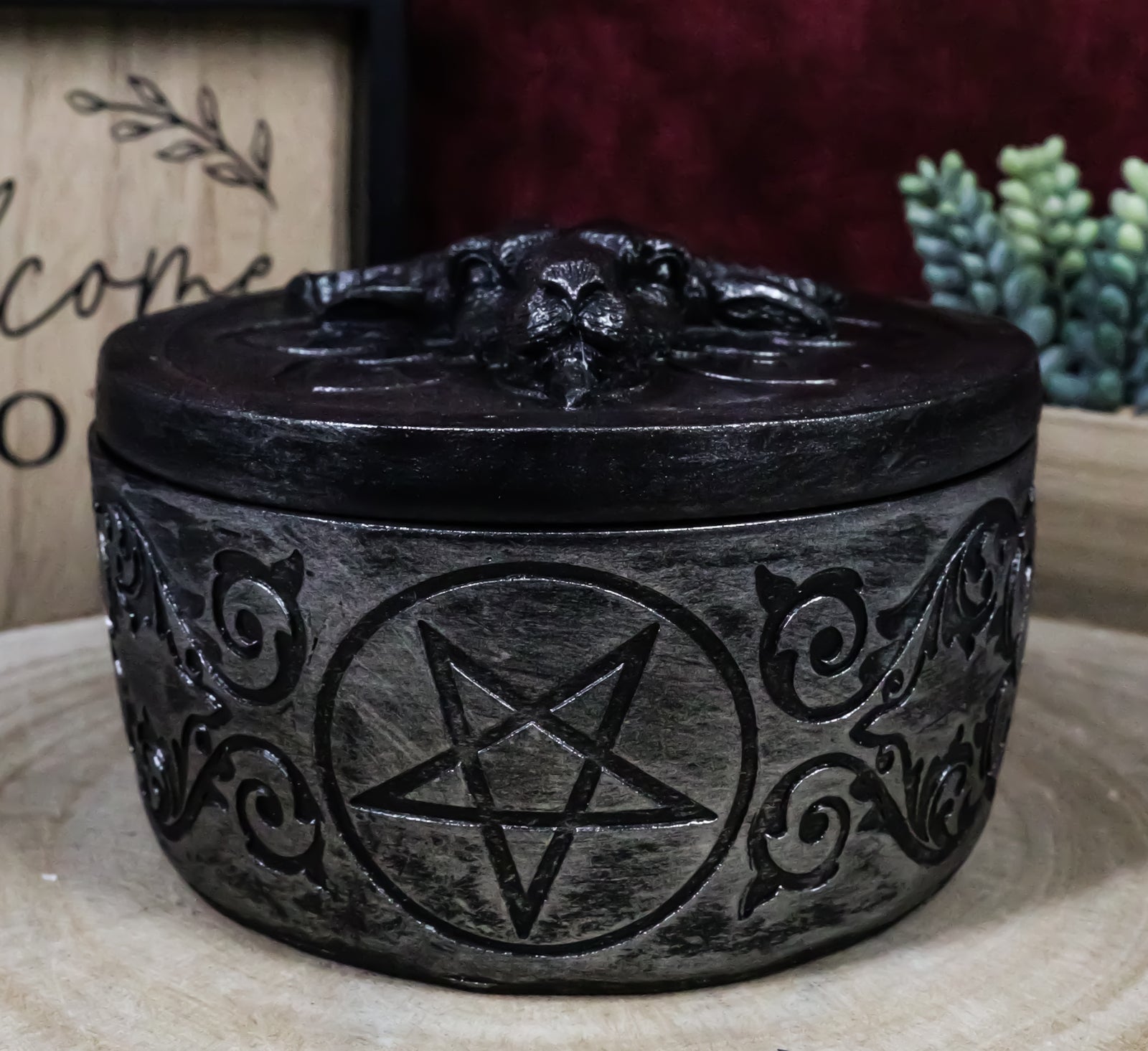 Knights Templar Pentagram Sabbatic Goat Baphomet Decorative Jewelry Bo ...