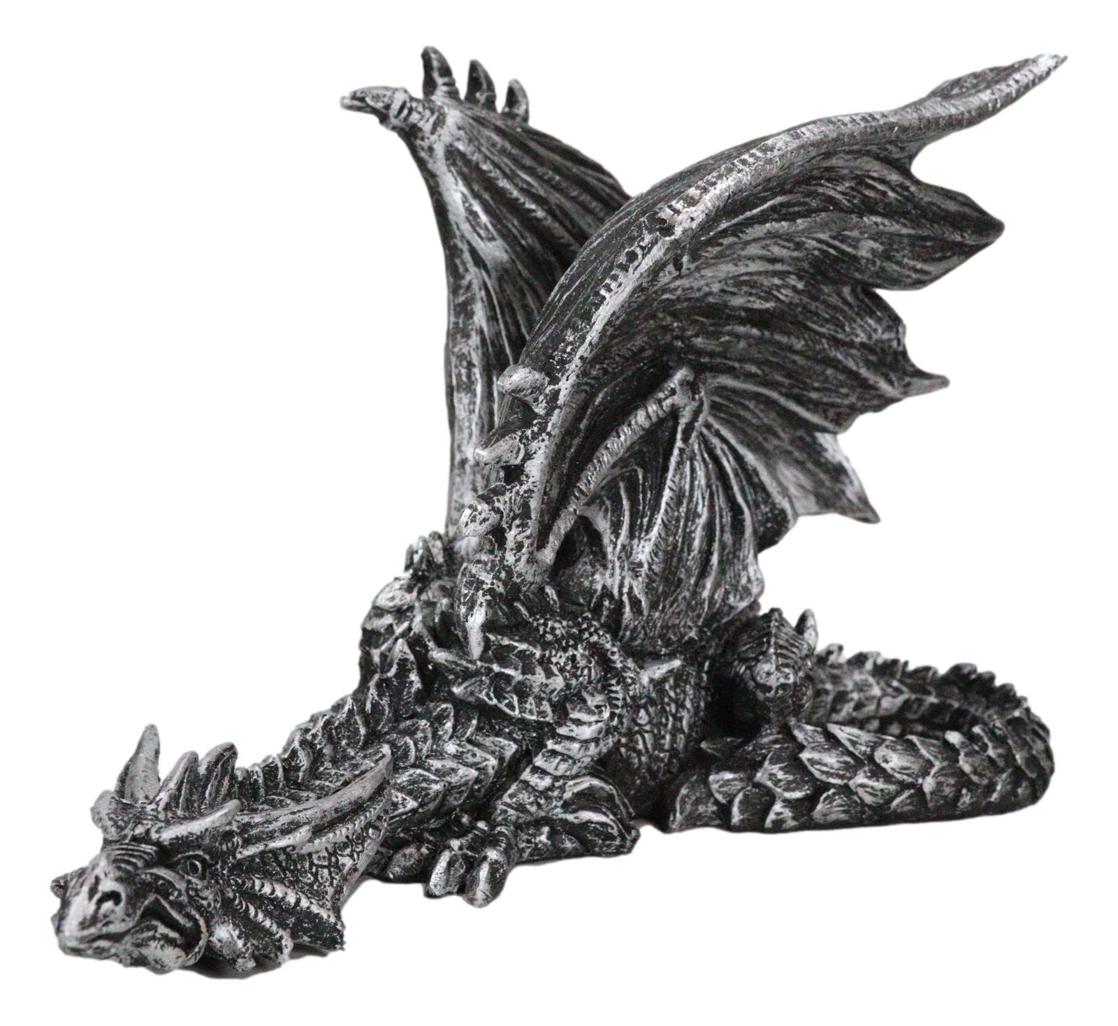 Silent Killer Gothic Prowling Dragon With Open Wings Shelf Sitter Figu ...