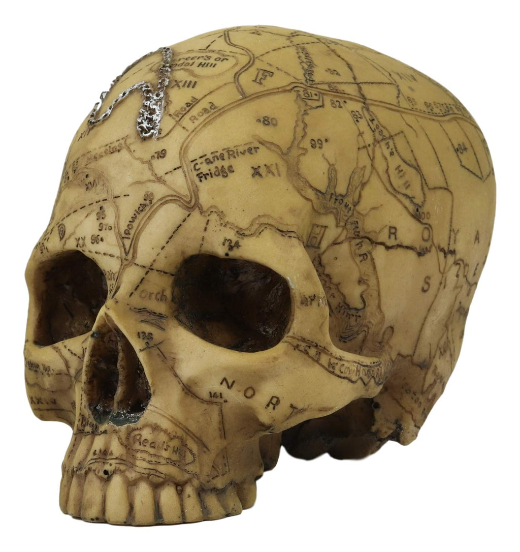 Ebros Paranormal Pentagram Colonial Witch Salem Map Skull Statue 7" Lo ...