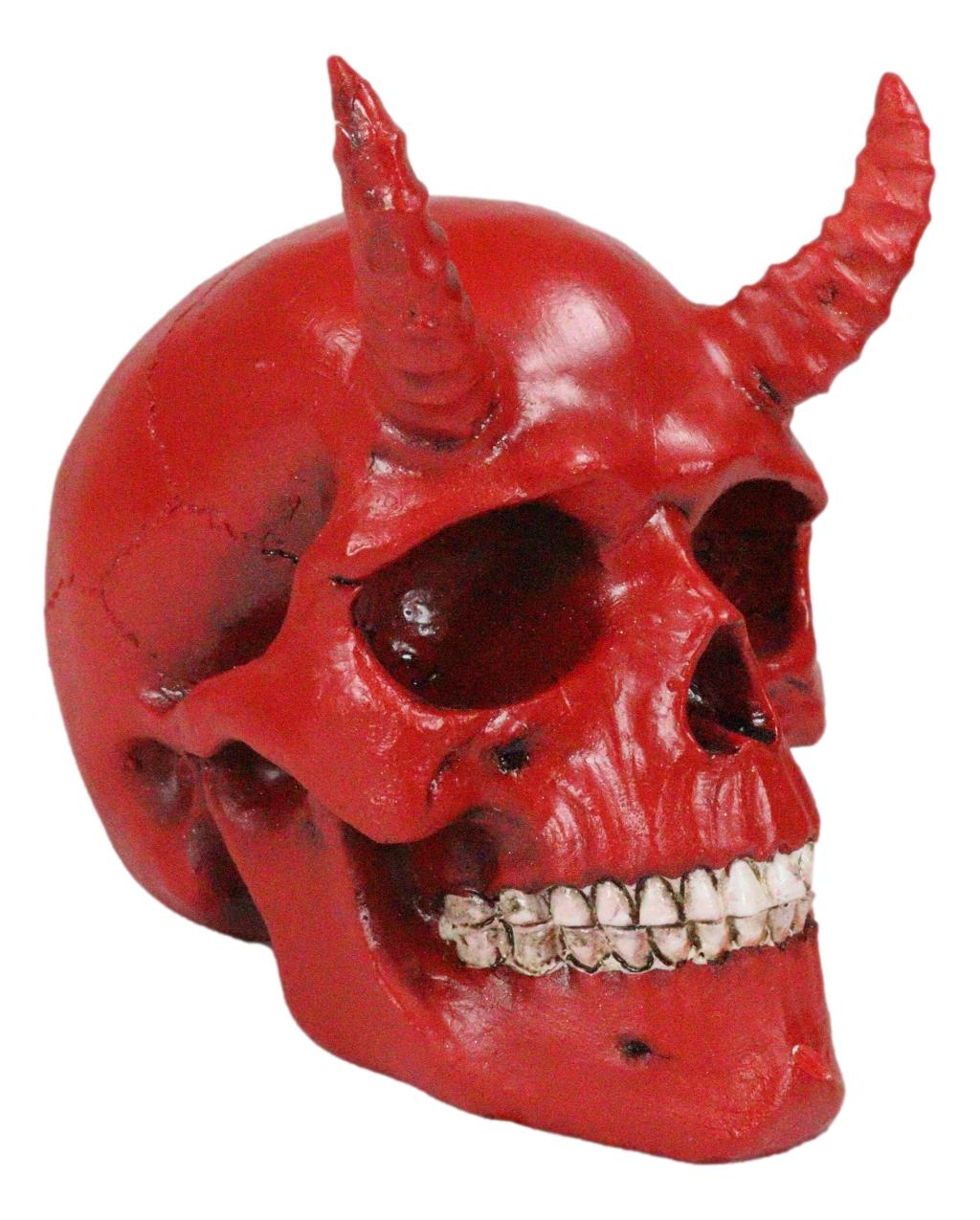 Small Red Horned Demon Skull Hell Spawn Skeleton Inferno Imp Macabre F ...