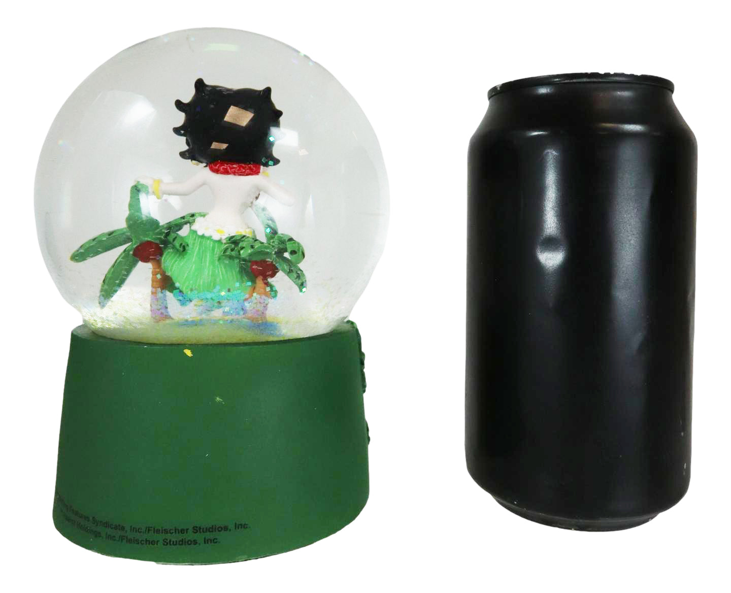 Hawaiian Hula Dancer Betty Boop Whimsical Comical Glitter Water Globe ...