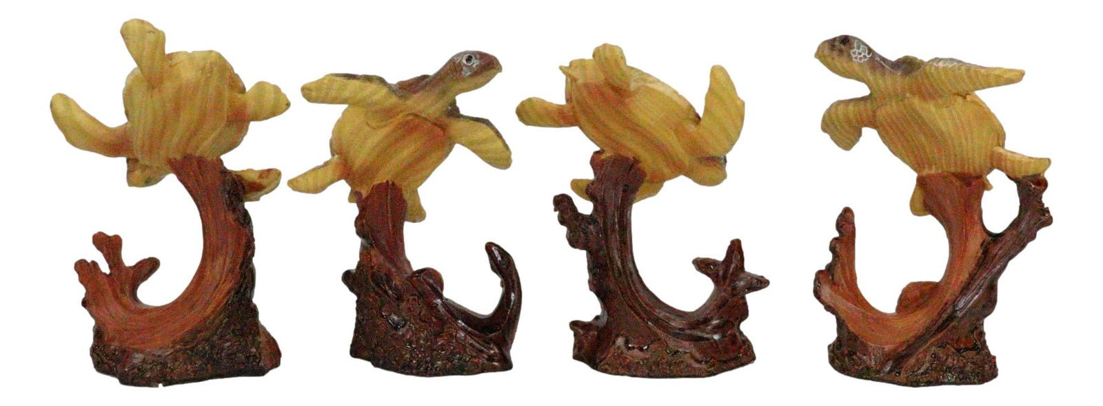 Marine Life Sea Turtles Swimming Under The Sea Reefs Collectible Figur ...