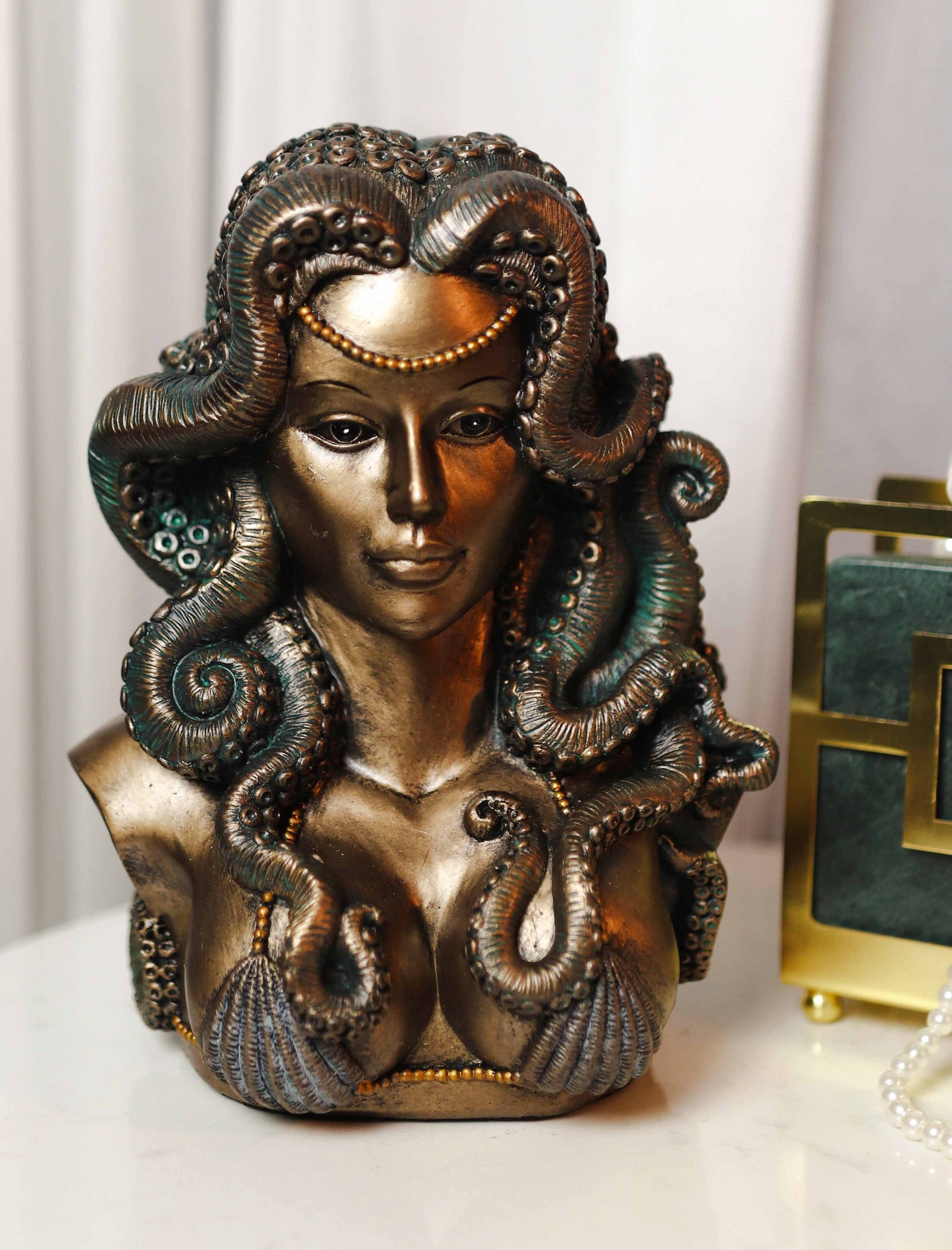 Sea Witch Goddess Cecaelia Kraken Octopus Tentacles Haired Woman Bust ...