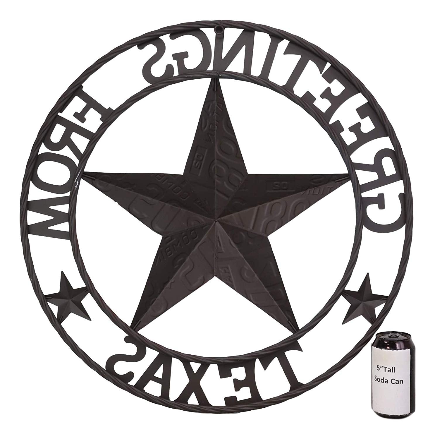 Ebros Gift Oversized 24"W Rustic Western Greetings Texas Lone Star Wall ...