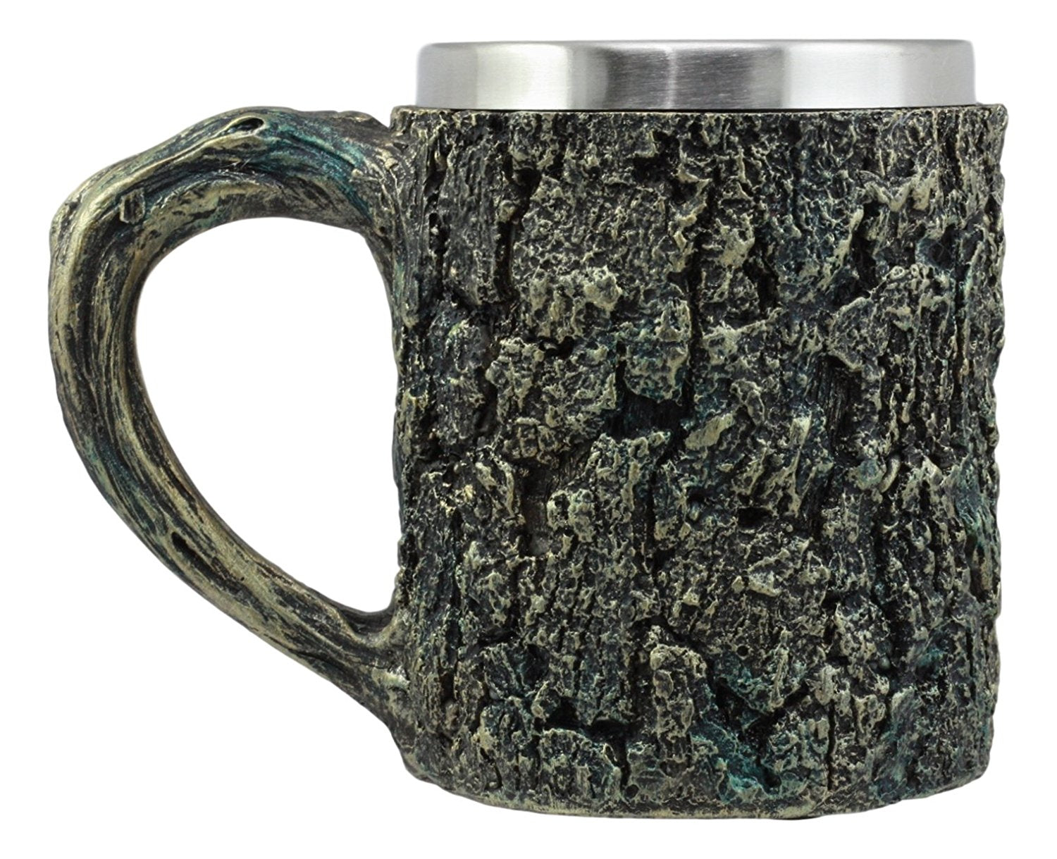 Ebros Emperor Bull Moose Mug Textured With Rustic Tree Bark Bronze Fin ...