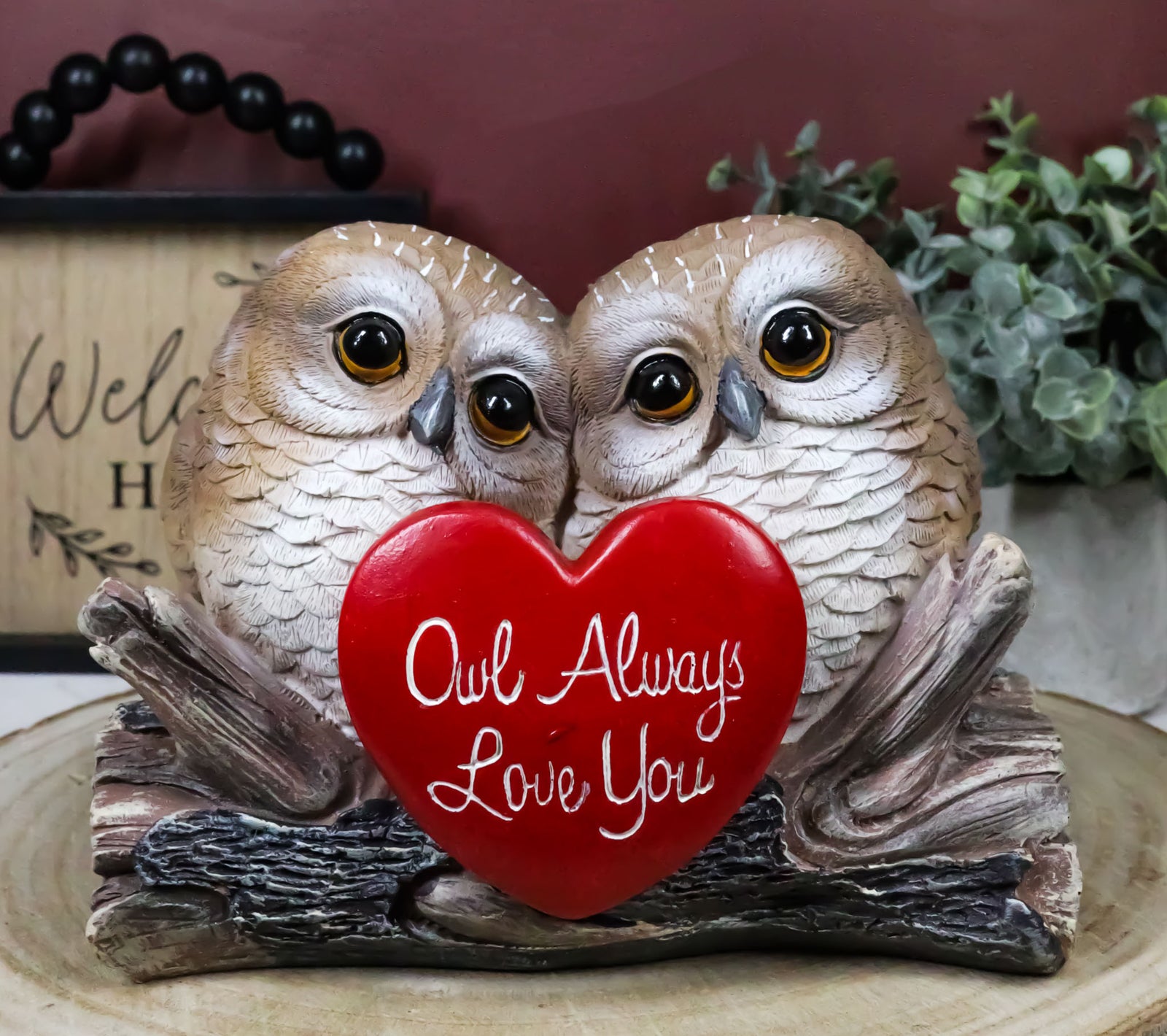 Ebros Romantic Owl Couple Statue Wisdom Of The Forests Love Birds Pair ...