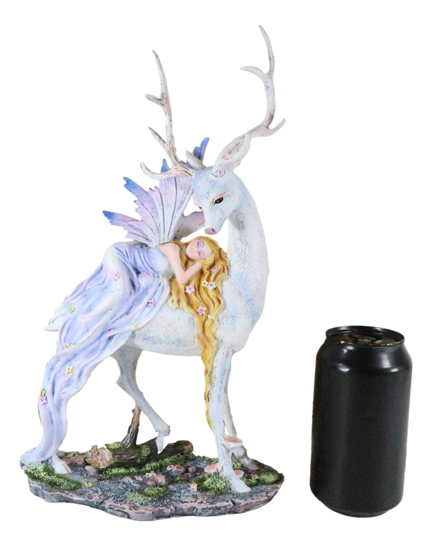Ebros Gift Ebros Large Blonde Fairy Sleeping On Sacred Capiz Blue Pearl ...