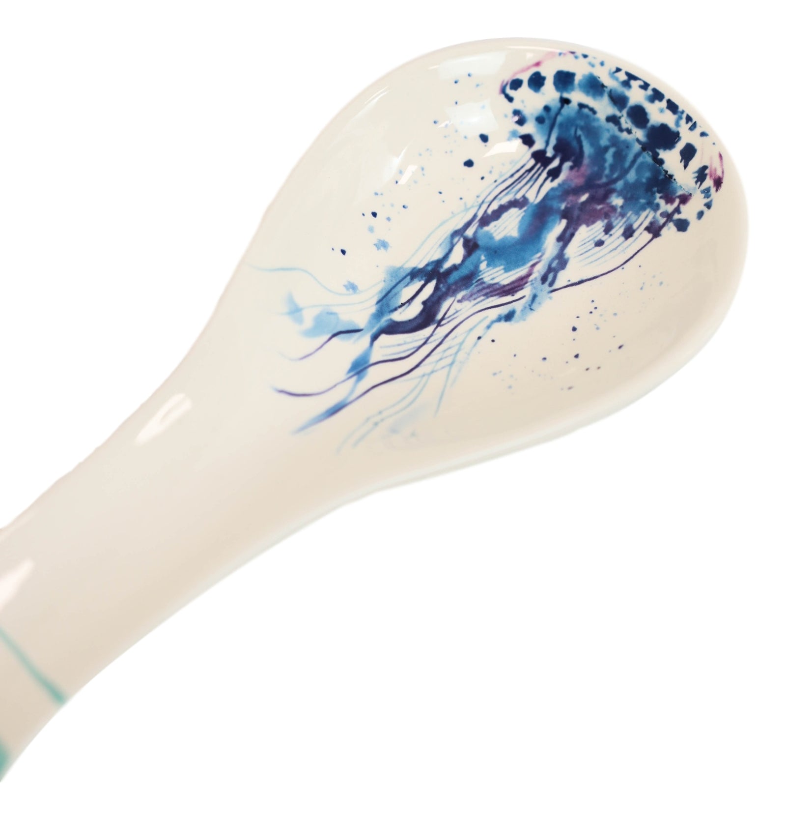 Nautical Ocean Marine Blue Sea Jellyfish Ceramic Kitchen Utensil Spoon ...