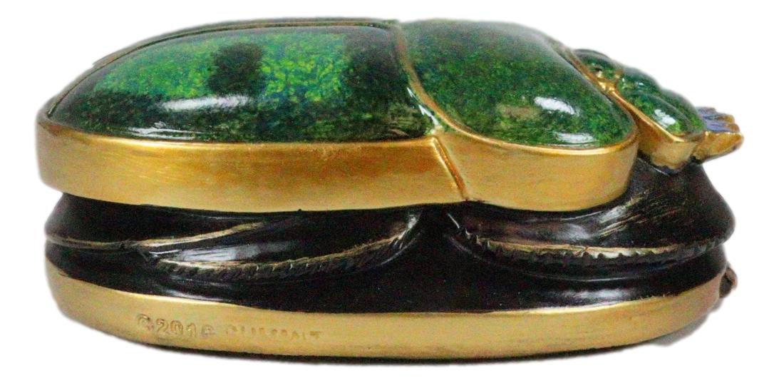 Egyptian Scarab Oracle Amulet 4" Long Symbol of Rebirth Green Scarab F ...