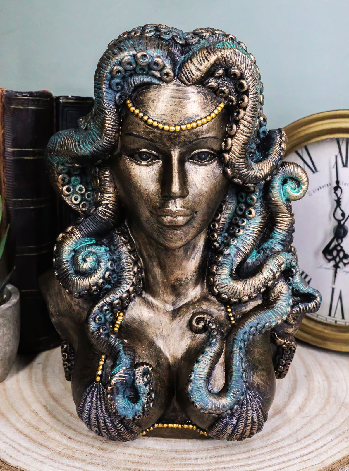 Sea Witch Goddess Cecaelia Kraken Octopus Tentacles Haired Woman Bust ...