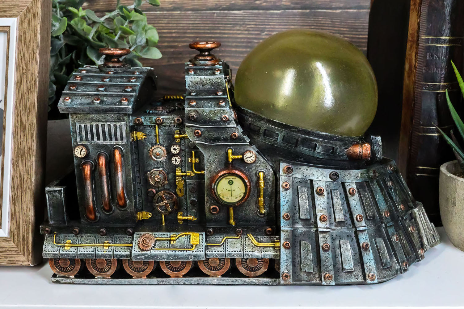 Ebros Vintage Design Ironstar Steampunk Locomotive Engine Train Statue ...