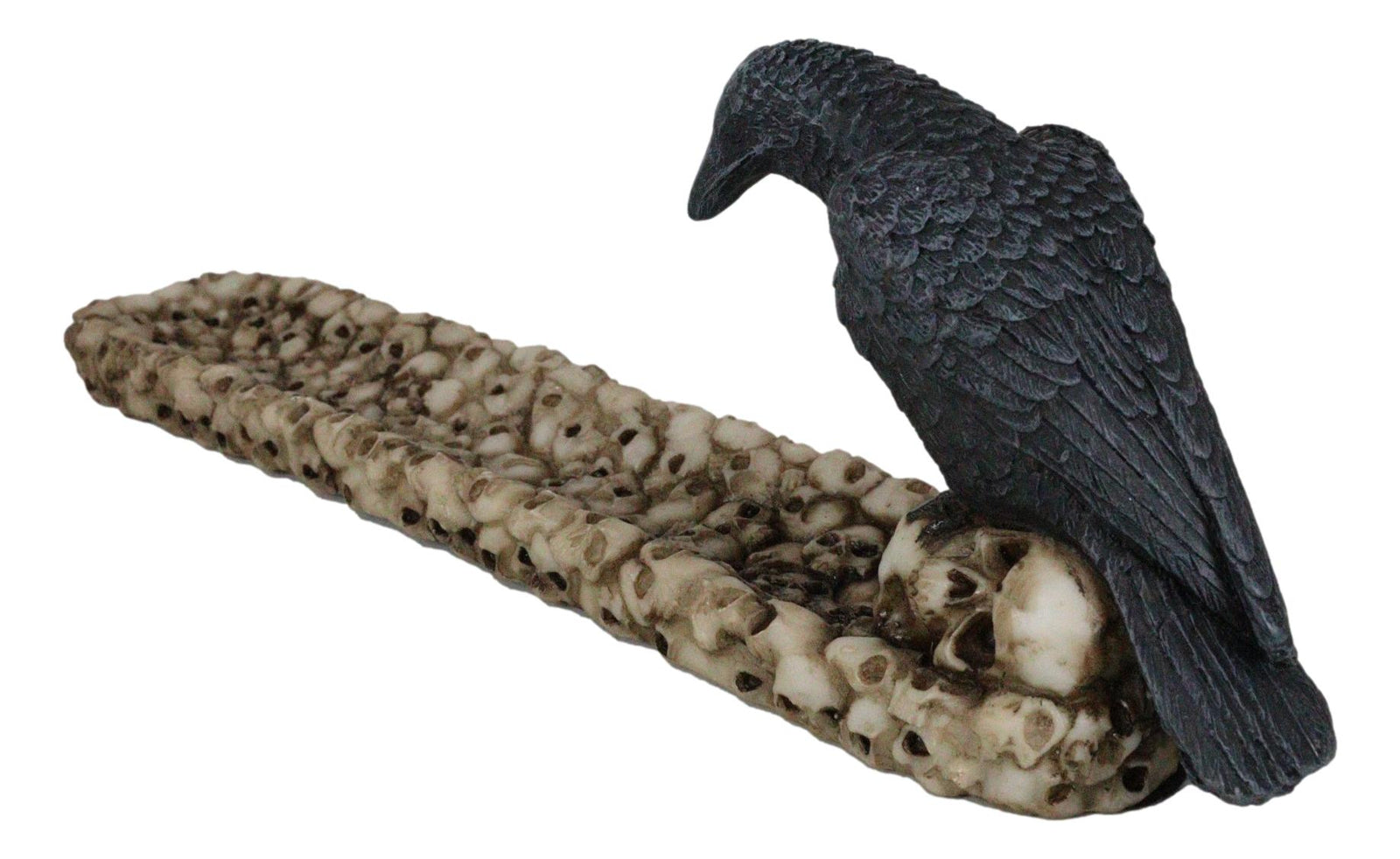 Ebros Gift Macabre Raven Crow Perching On Heap Of Skull Incense Burner ...
