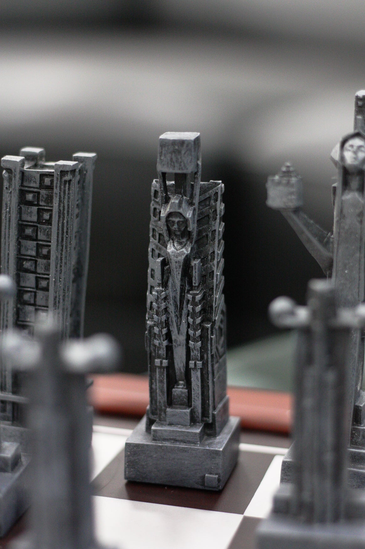 Frank Lloyd Wright Midway Gardens Sprites Resin Chess Pieces & Wooden ...